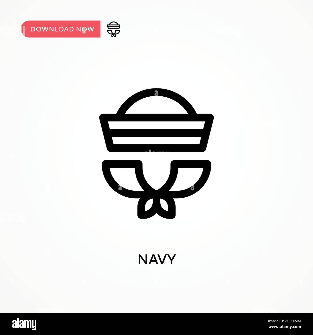 Navy Simple vector icon. Modern, simple flat vector illustration for ...