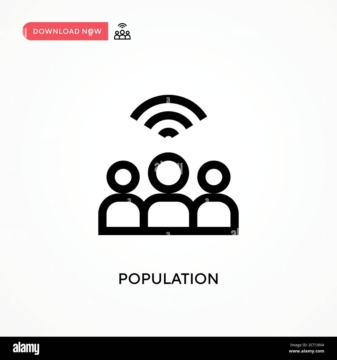 Population Simple vector icon. Modern, simple flat vector illustration ...