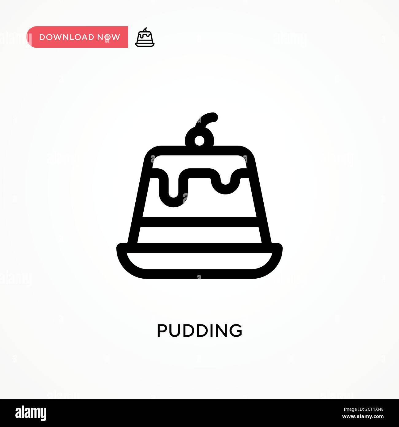 Pudding Simple vector icon. Modern, simple flat vector illustration for ...