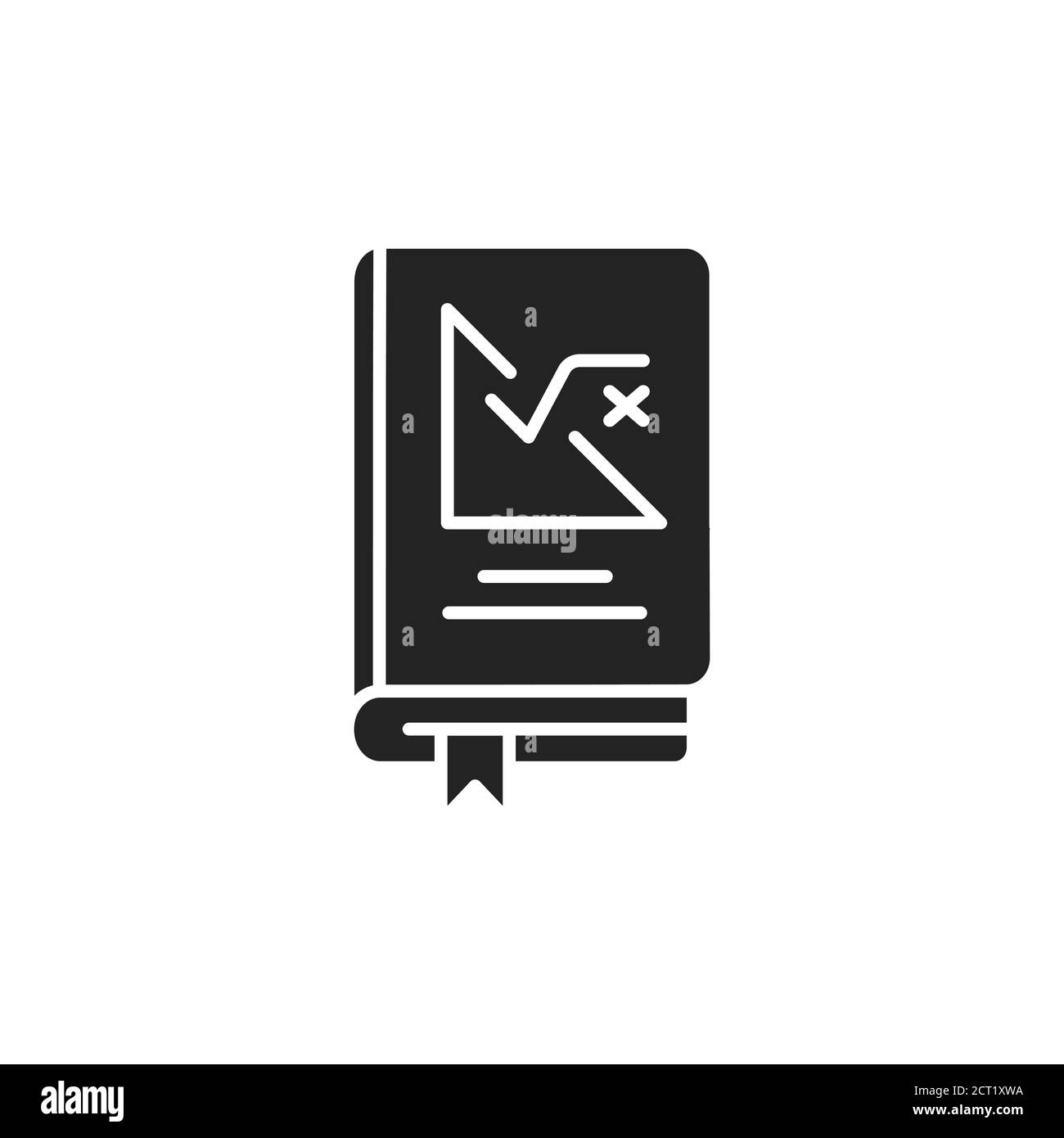 Maths book black glyph icon. Pictogram for web page, mobile app, promo ...