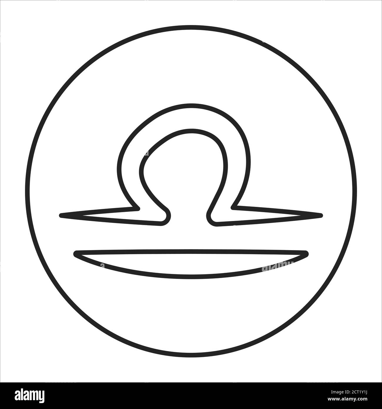 Libra black line icon. Zodiac sign. Astrology and horoscope ...