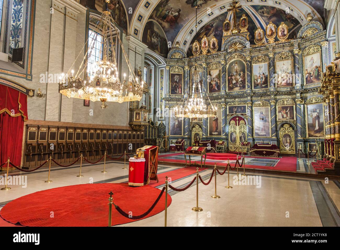 Serbian Orthodox cathedral church interior, St. Michael's Cathedral ...