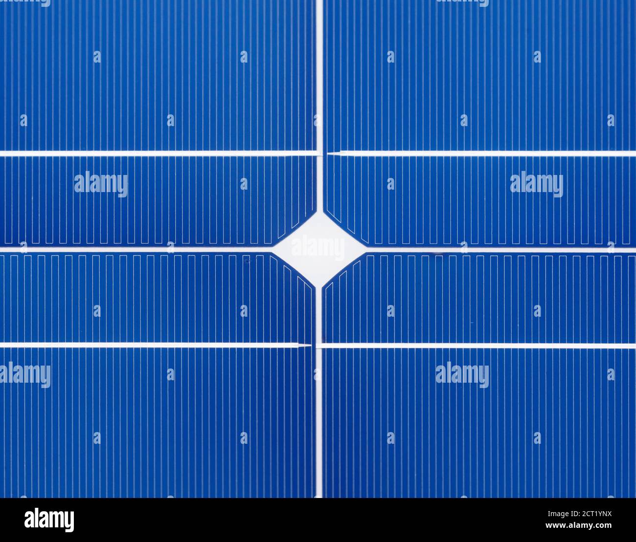 View of polycrystalline photovoltaic cells in a solar panel Stock Photo ...