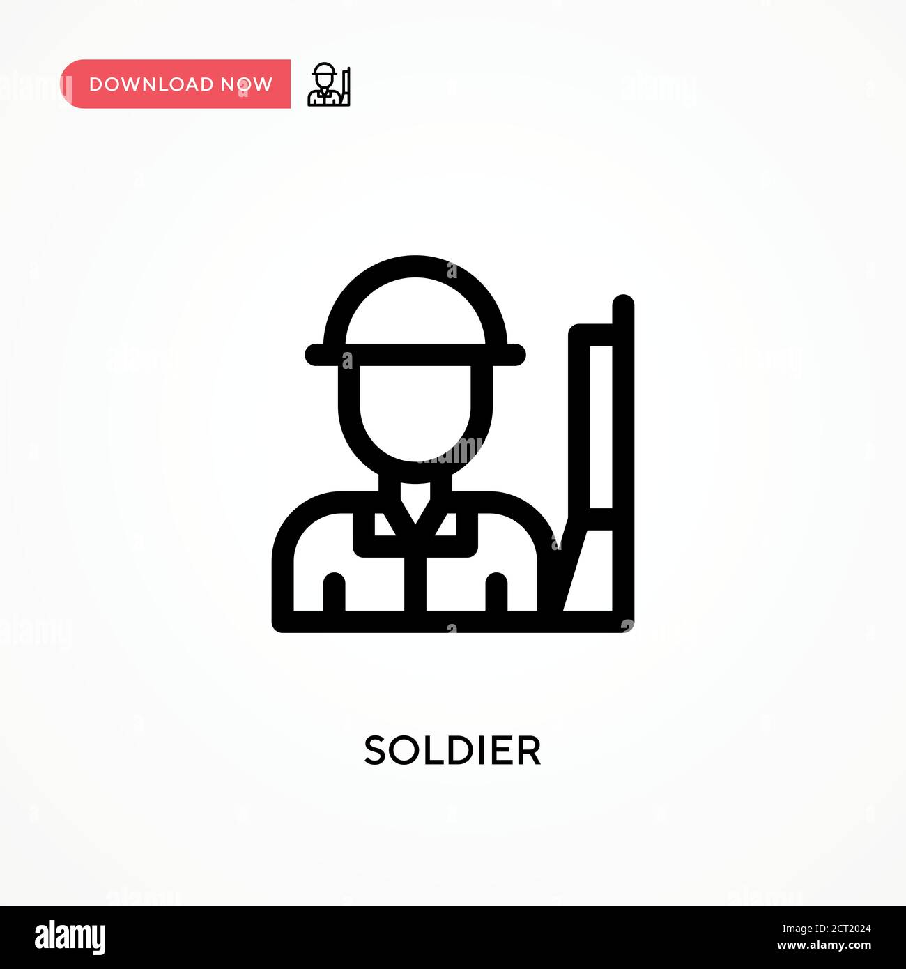 Soldier Simple vector icon. Modern, simple flat vector illustration for ...