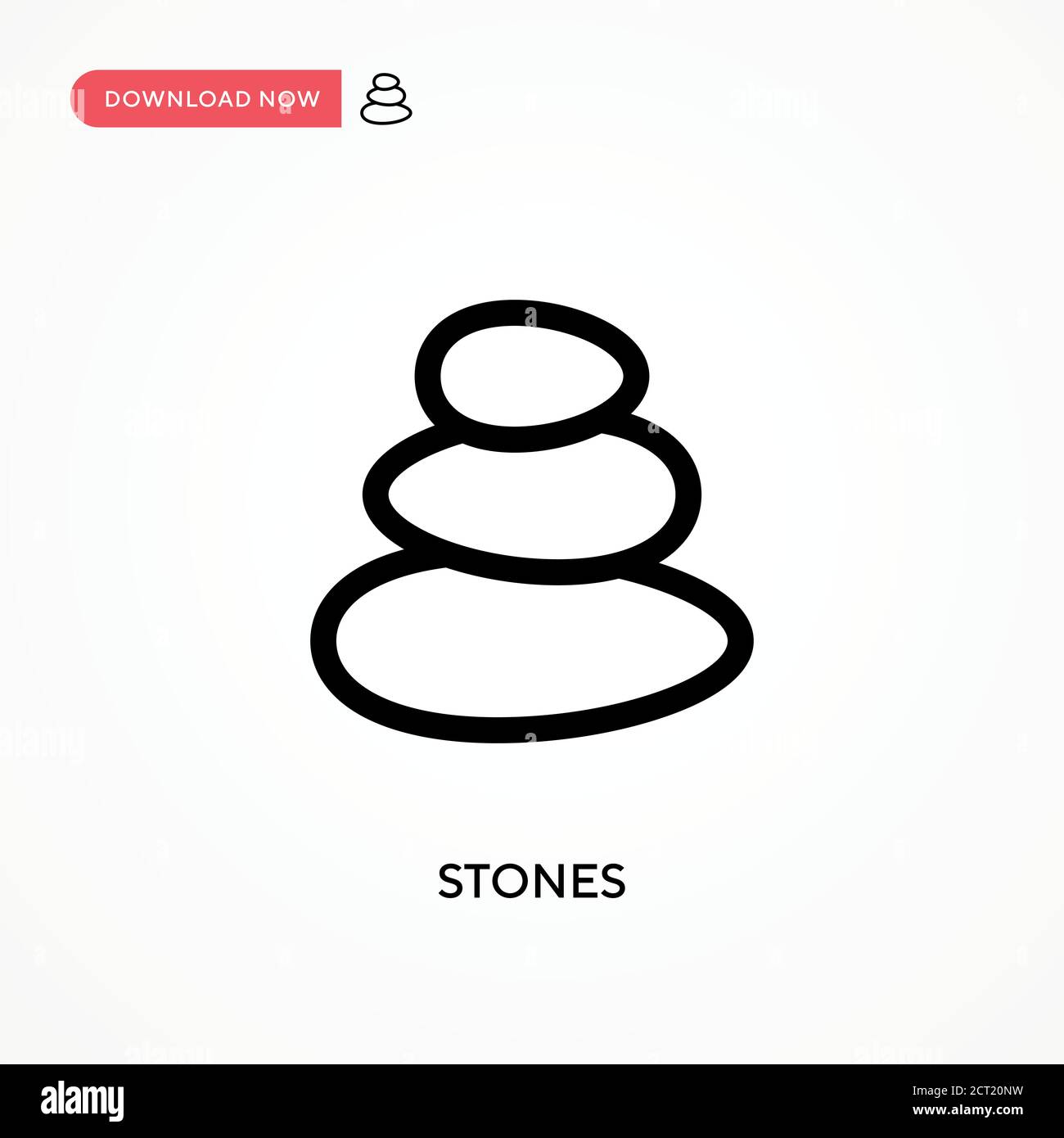 Stones Simple vector icon. Modern, simple flat vector illustration for ...