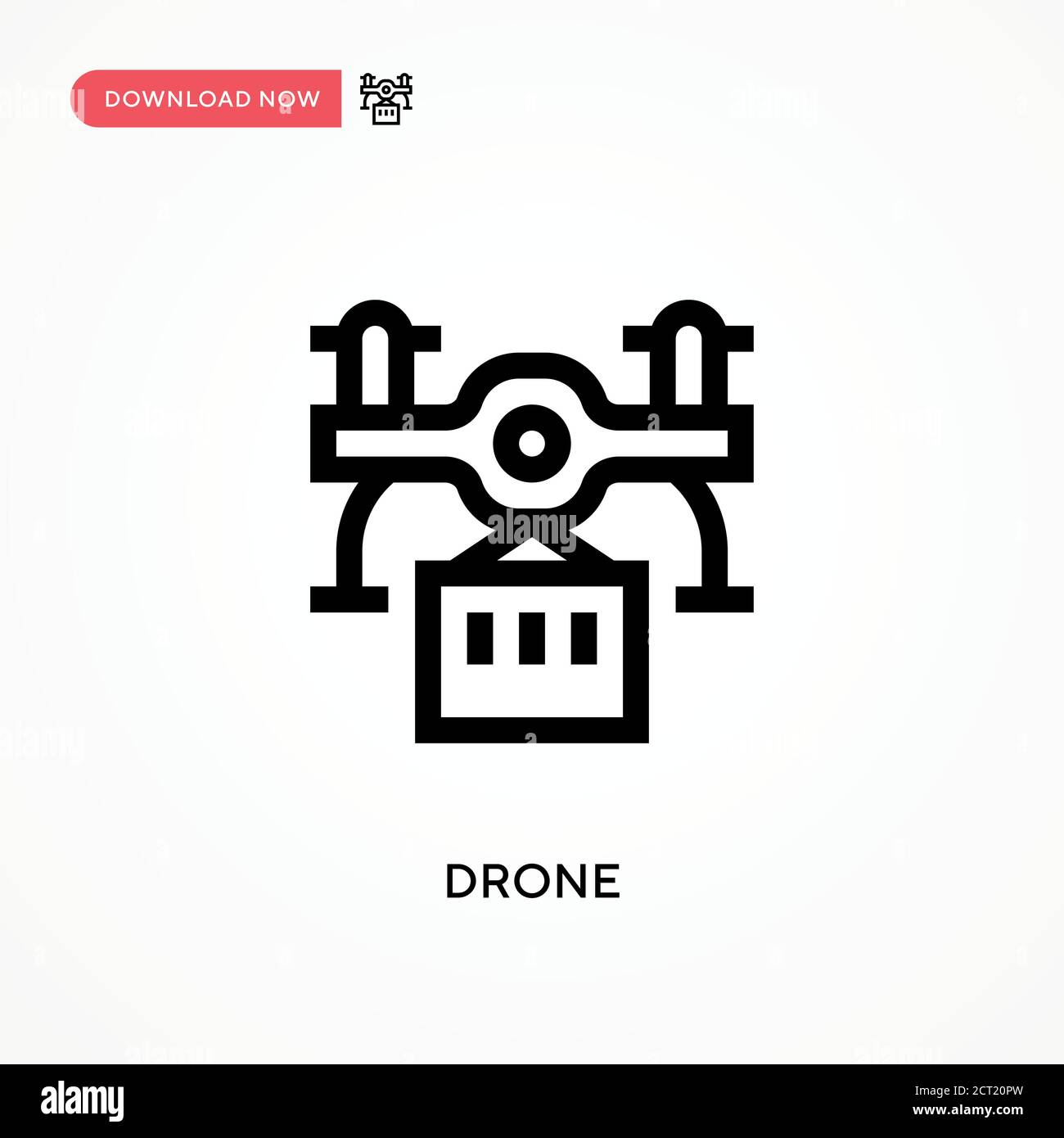 Drone Simple vector icon. Modern, simple flat vector illustration for ...
