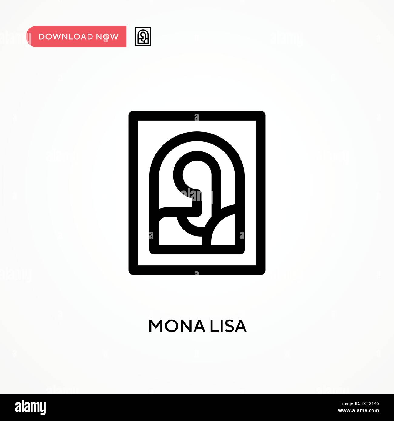 Mona lisa Simple vector icon. Modern, simple flat vector illustration for web site or mobile app ...