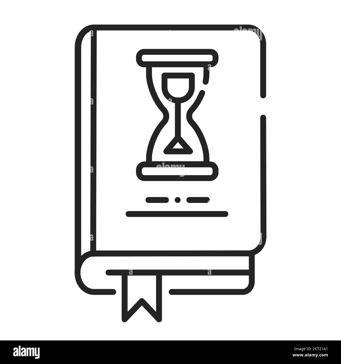 History book black line icon. The most significant events in history ...