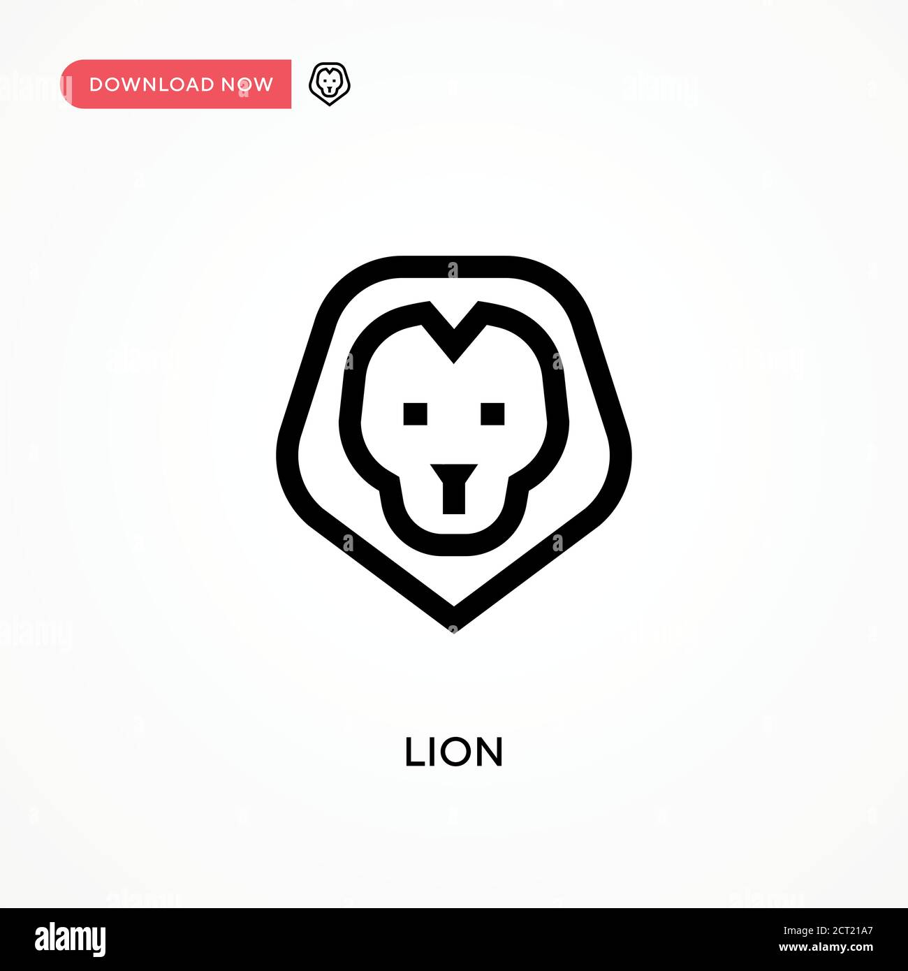 Lion Simple vector icon. Modern, simple flat vector illustration for ...