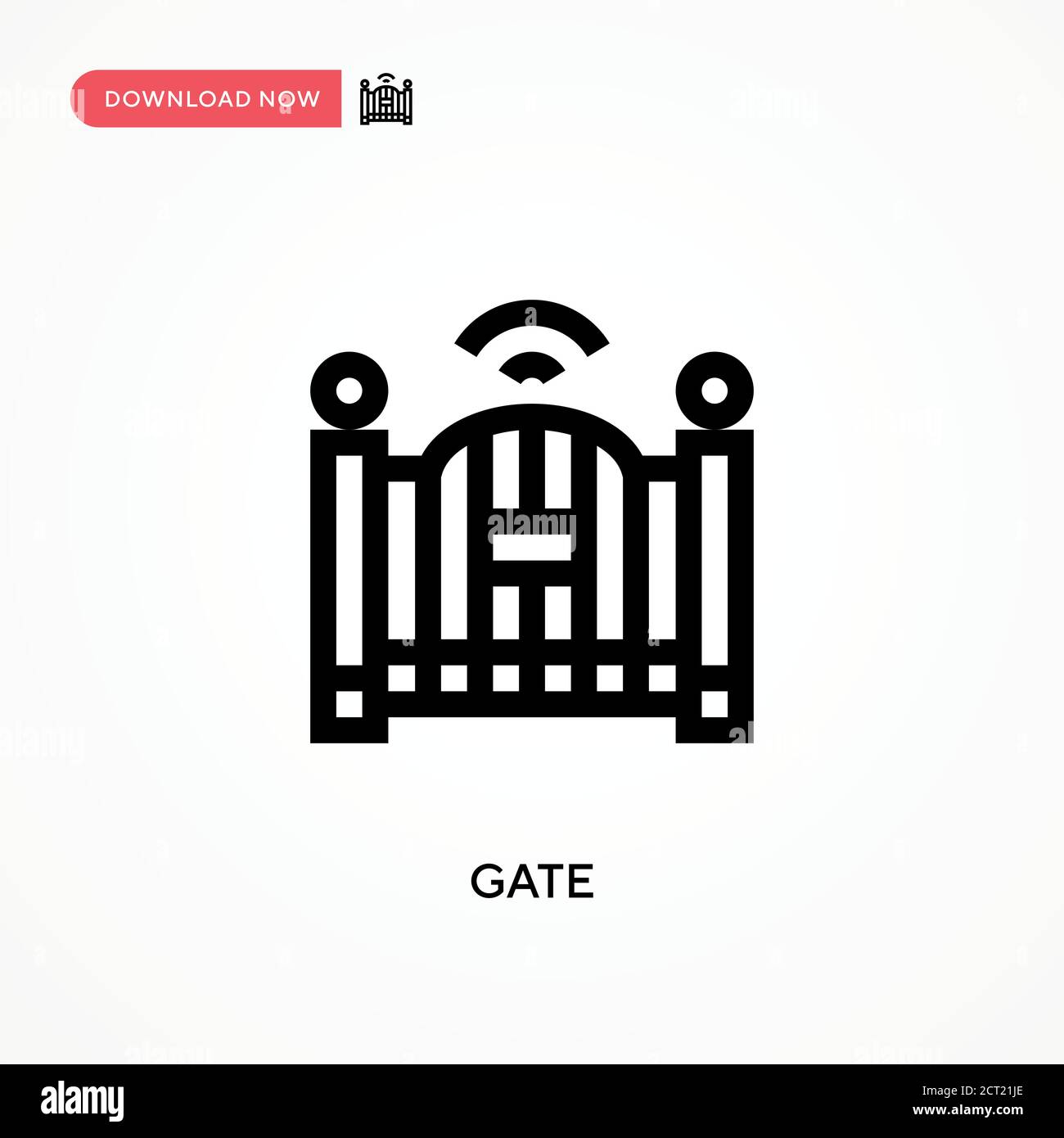 Gate Simple vector icon. Modern, simple flat vector illustration for ...