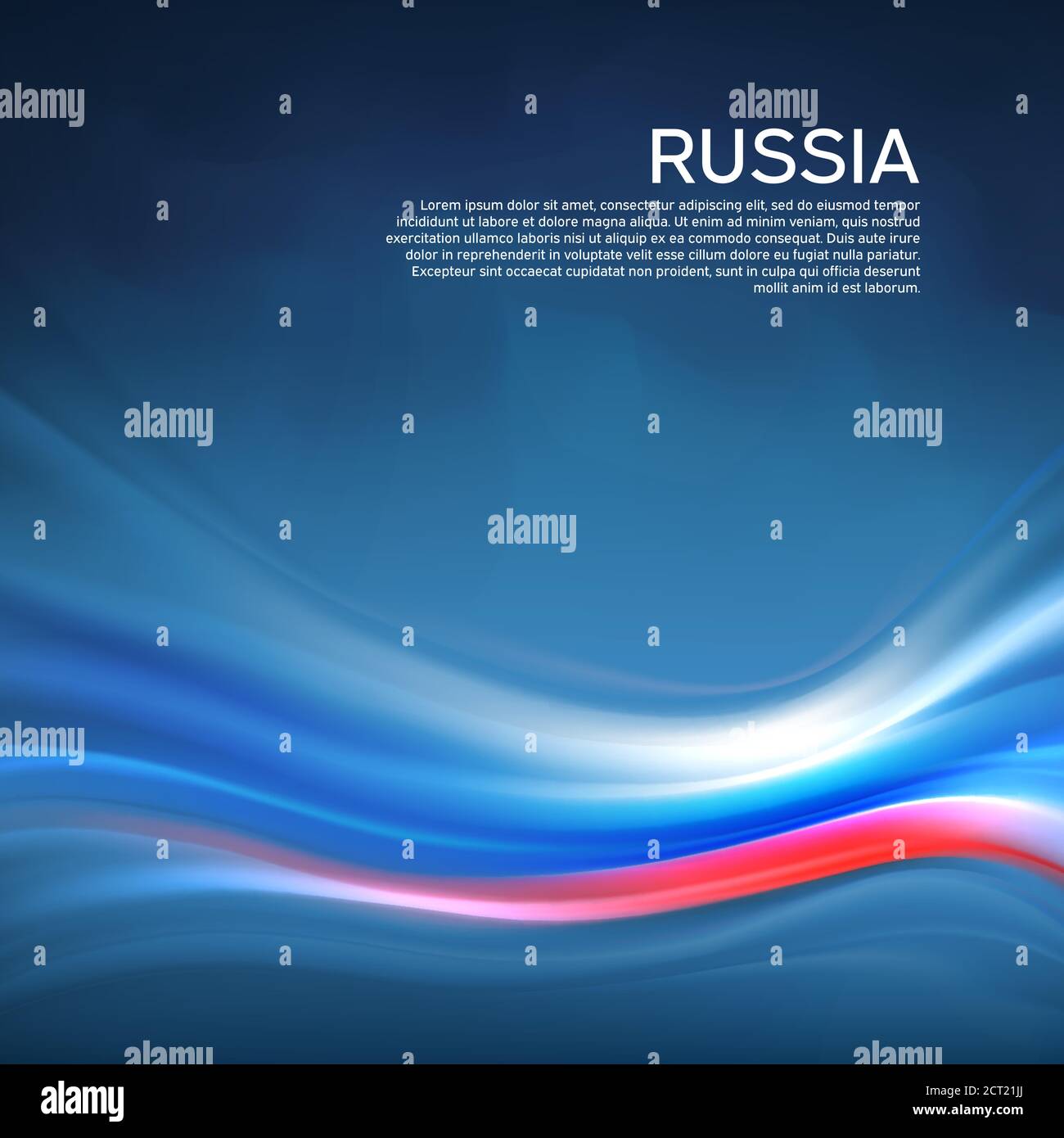 Russia abstract flag background. Blurred pattern of lines of light ...