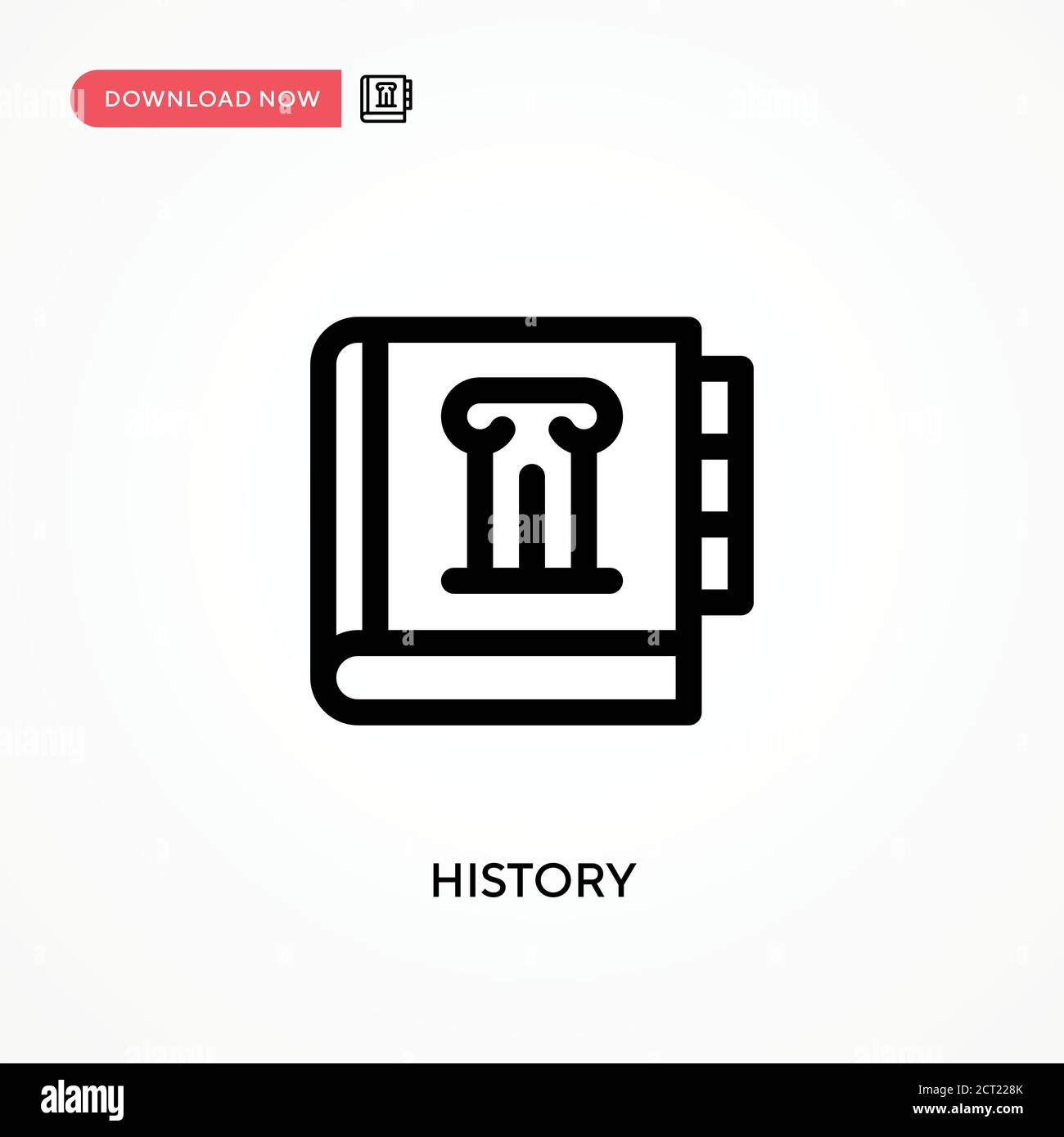 History Simple vector icon. Modern, simple flat vector illustration for ...
