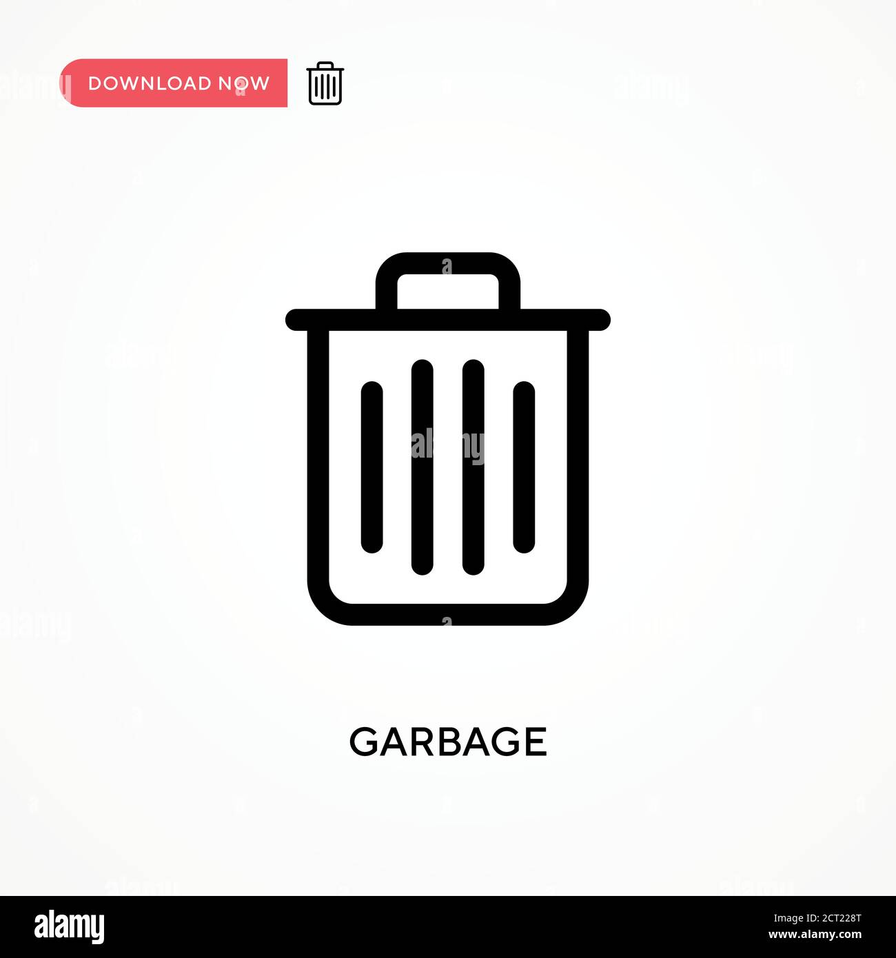 Garbage Simple vector icon. Modern, simple flat vector illustration for ...