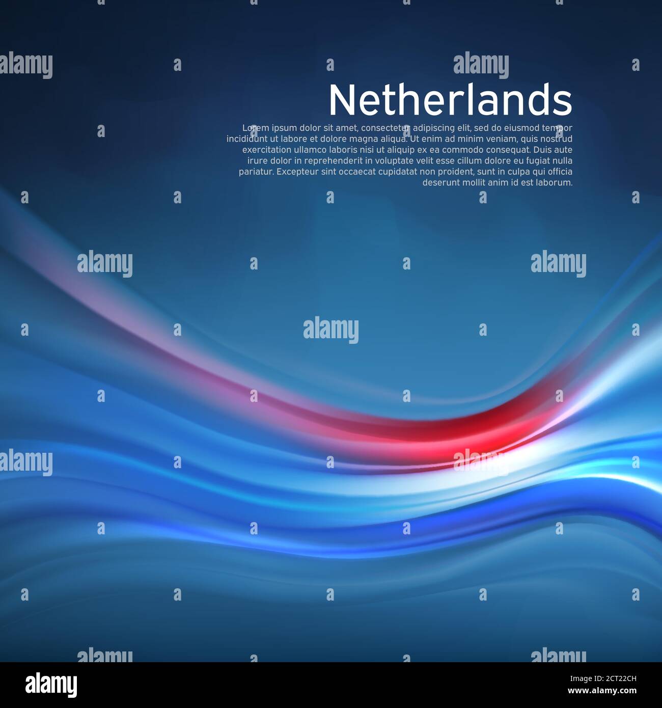 Netherlands abstract flag background. Blurred pattern of light colors ...