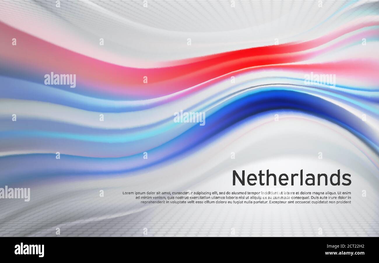 Netherlands flag background. Blurred pattern of light lines in the ...