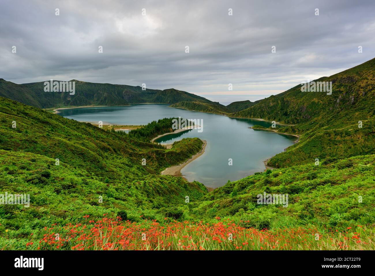 One of the most beautiful lagoons on the island of São Miguel in the ...