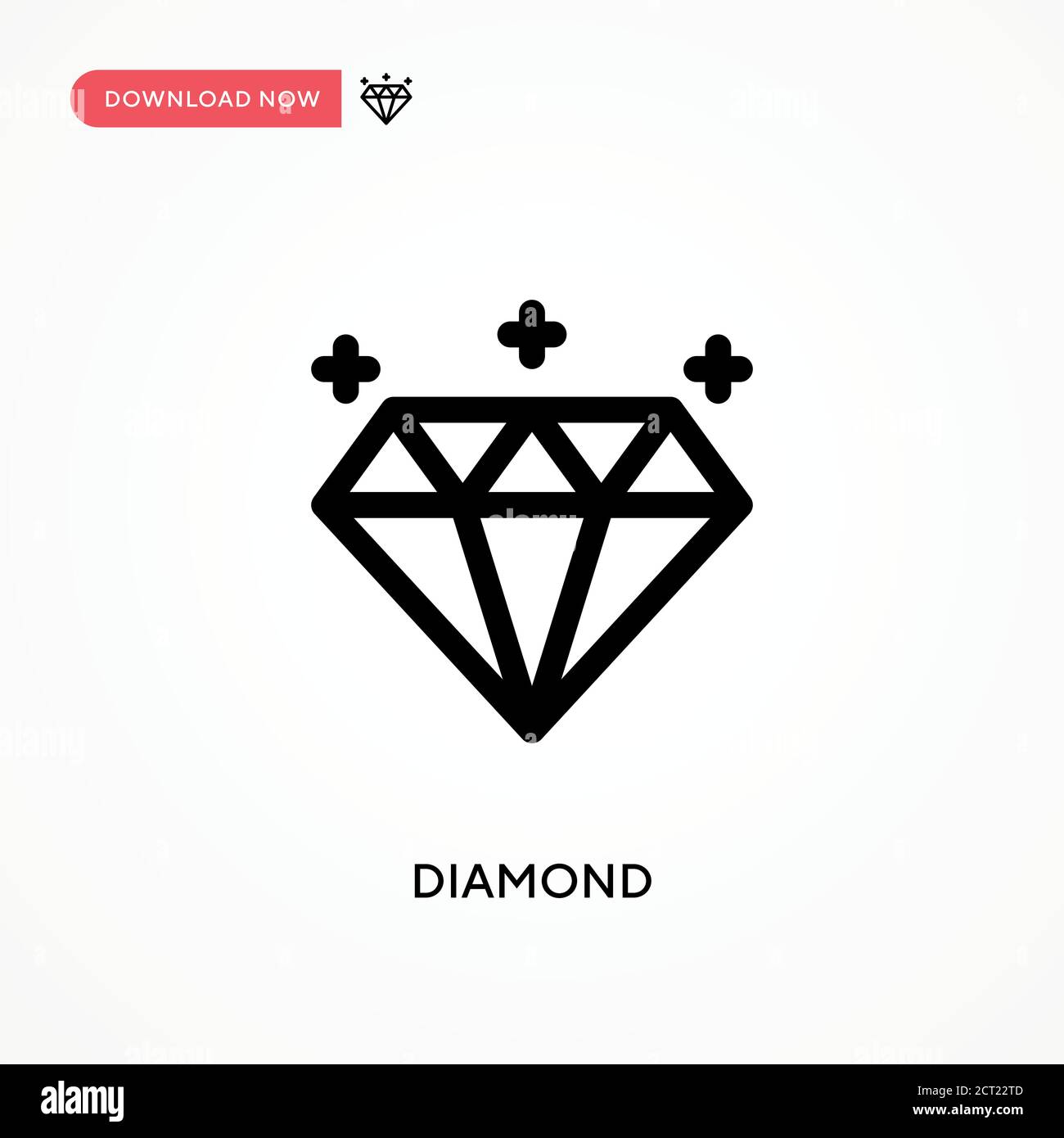 Diamond Simple vector icon. Modern, simple flat vector illustration for ...
