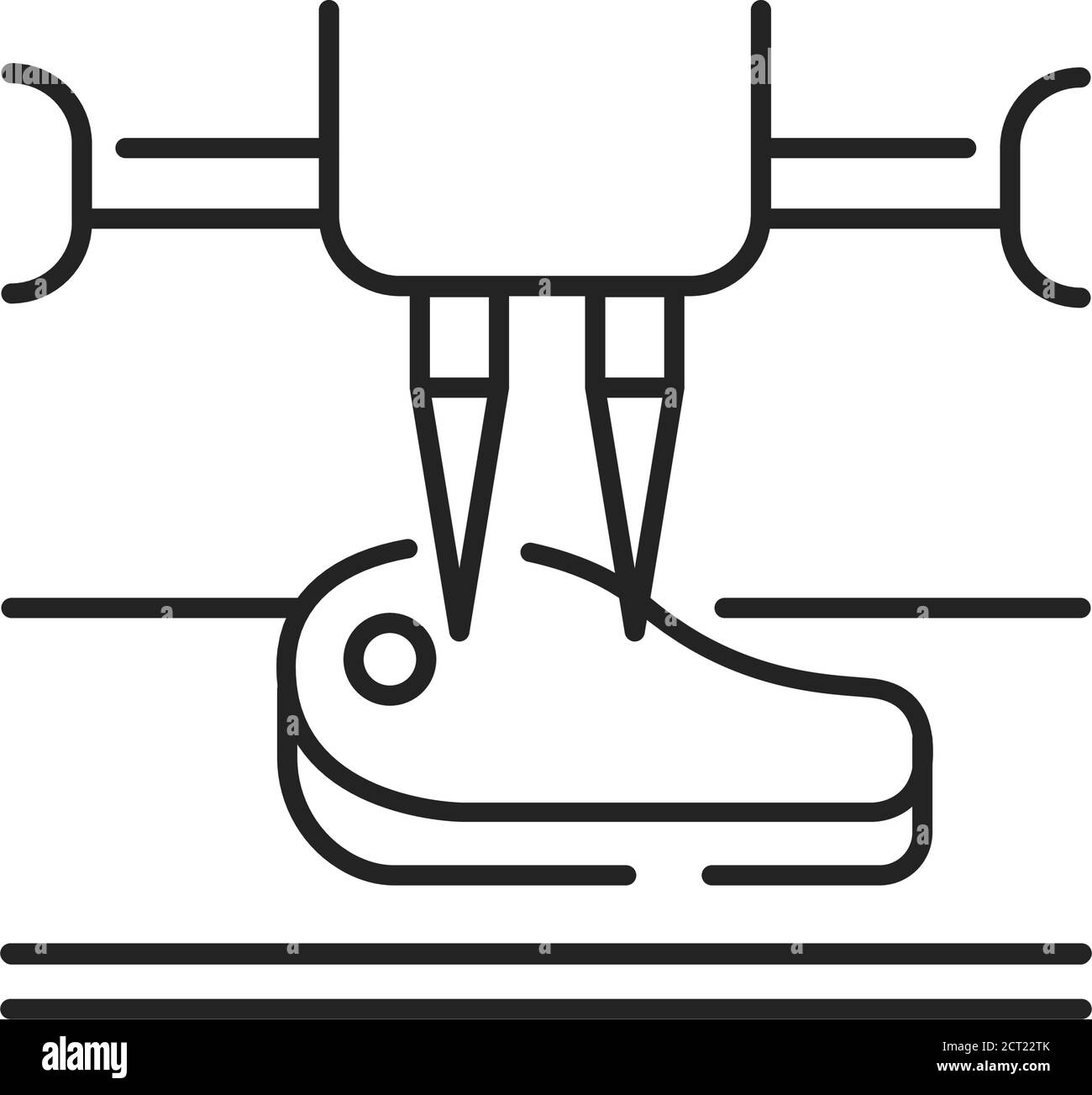 3d printer prints meat black line icon. 3d printer recreating a pice of ...