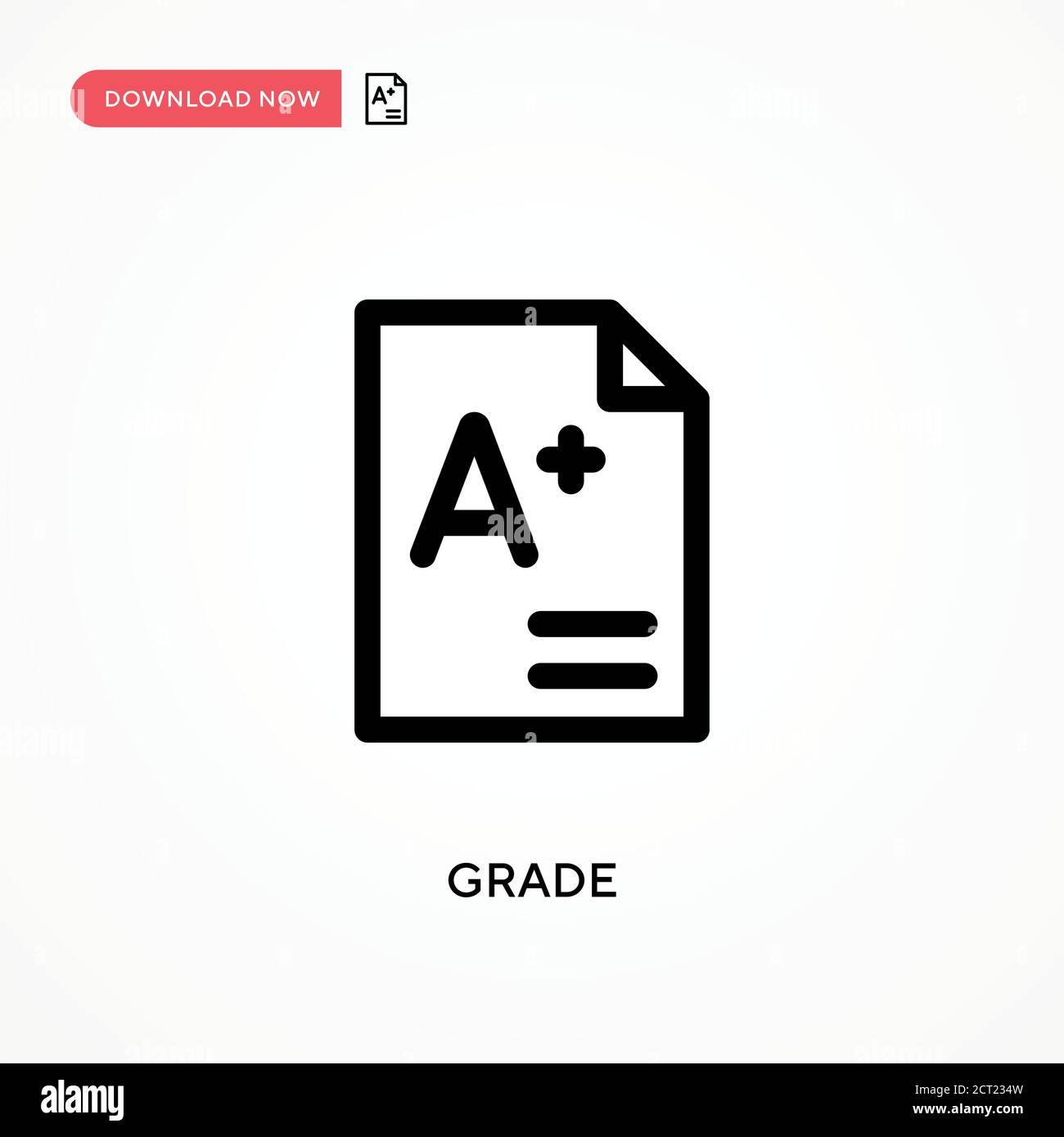 Grade Simple vector icon. Modern, simple flat vector illustration for ...