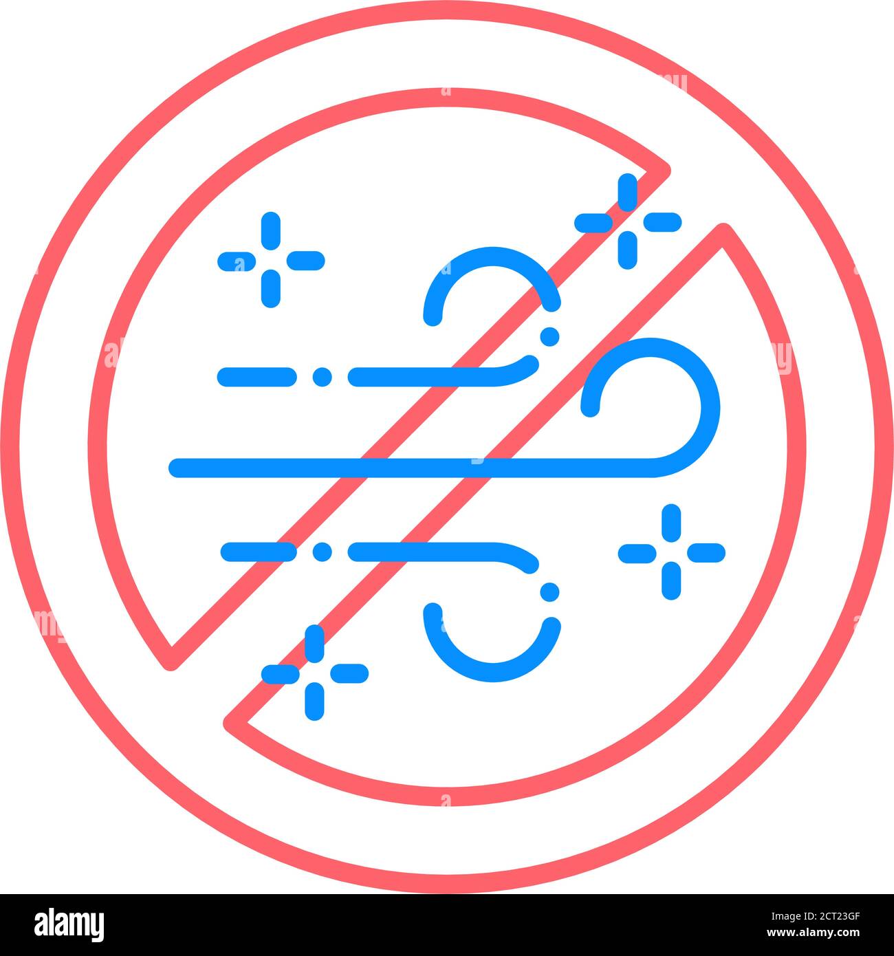 Dust allergy line color icon. Respiratory disease. Sign for web page ...