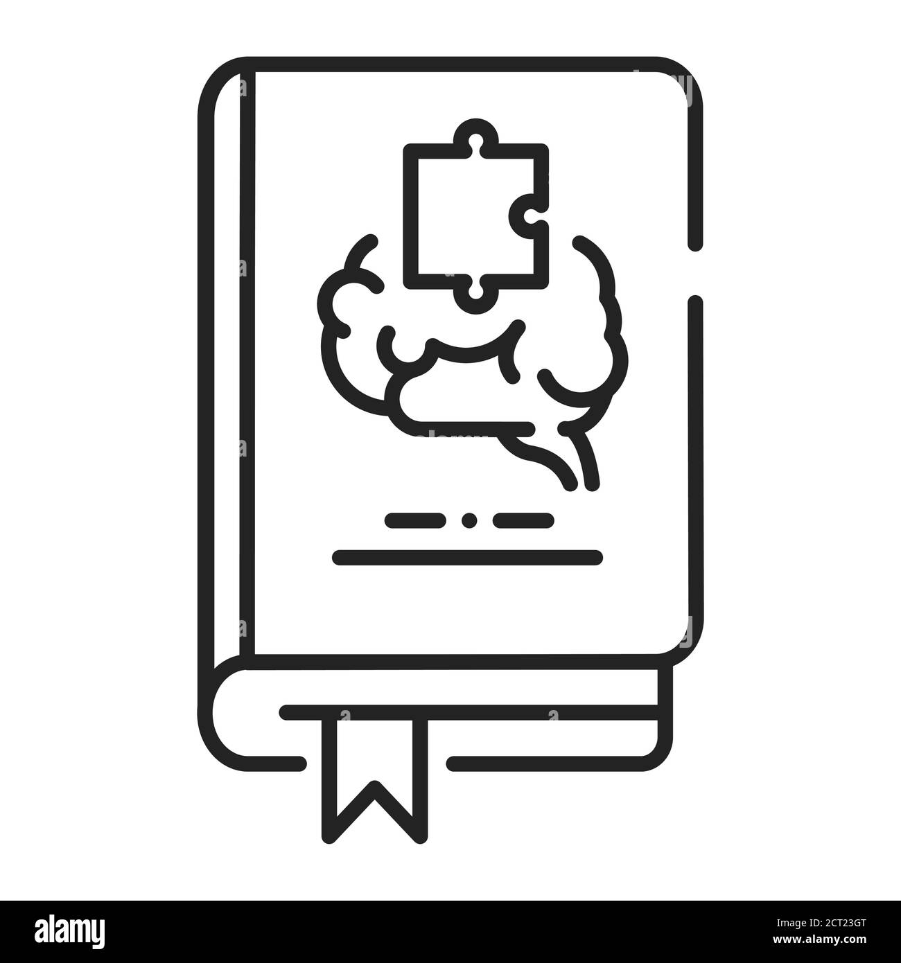 Psychology book black line icon. The scientific study of the mind and ...