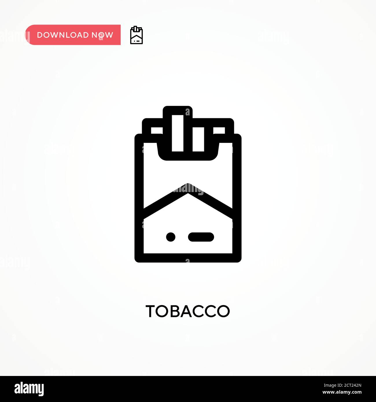 Tobacco Simple vector icon. Modern, simple flat vector illustration for ...