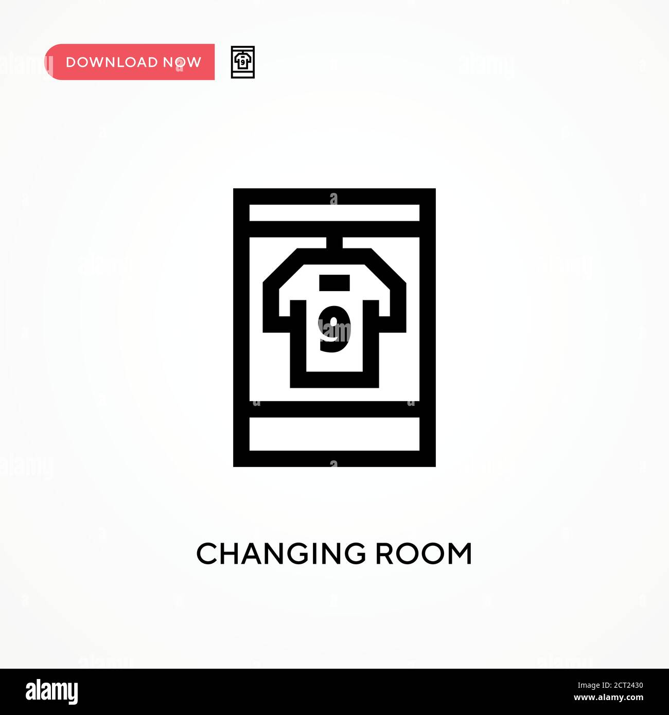 Changing room Simple vector icon. Modern, simple flat vector ...