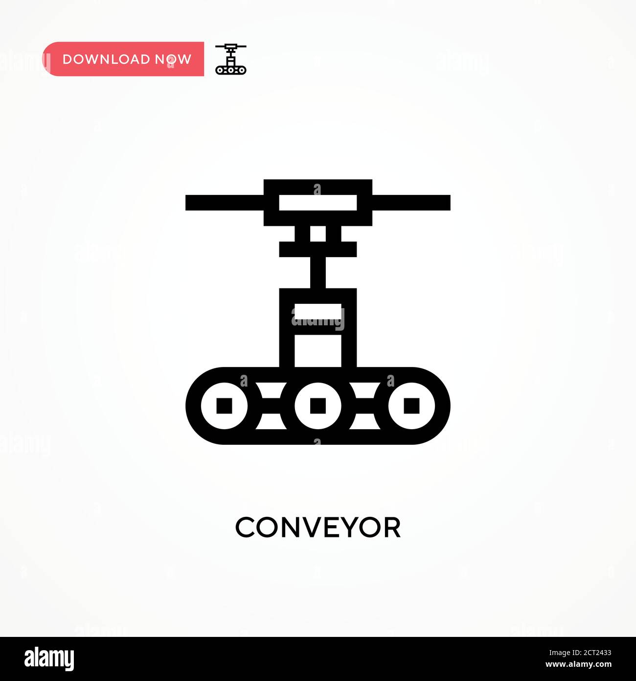 Conveyor Simple vector icon. Modern, simple flat vector illustration ...