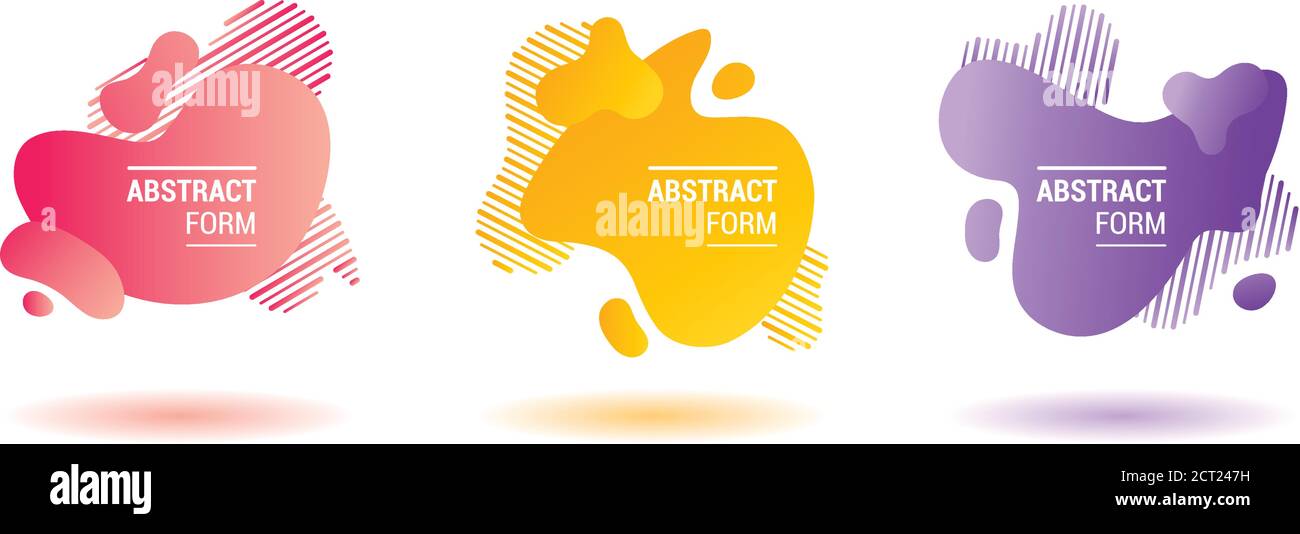 Set of abstract design elements. Buble web template. Gradient banners ...