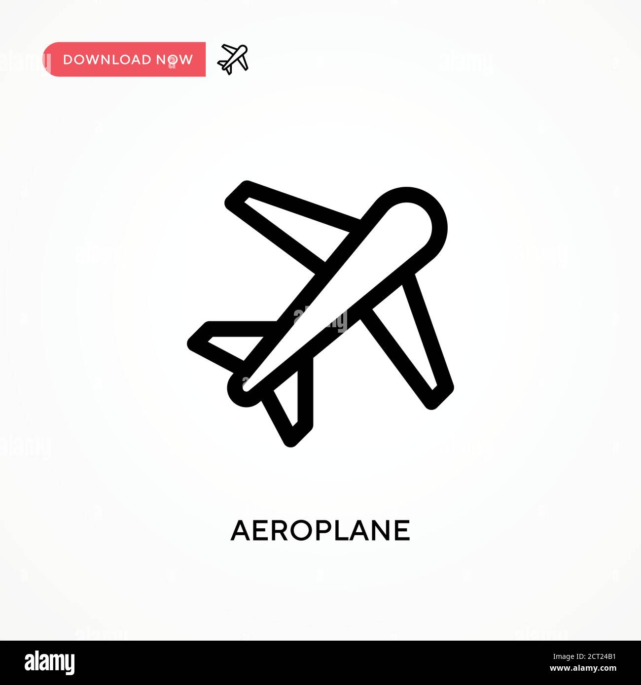 Aeroplane Simple vector icon. Modern, simple flat vector illustration ...