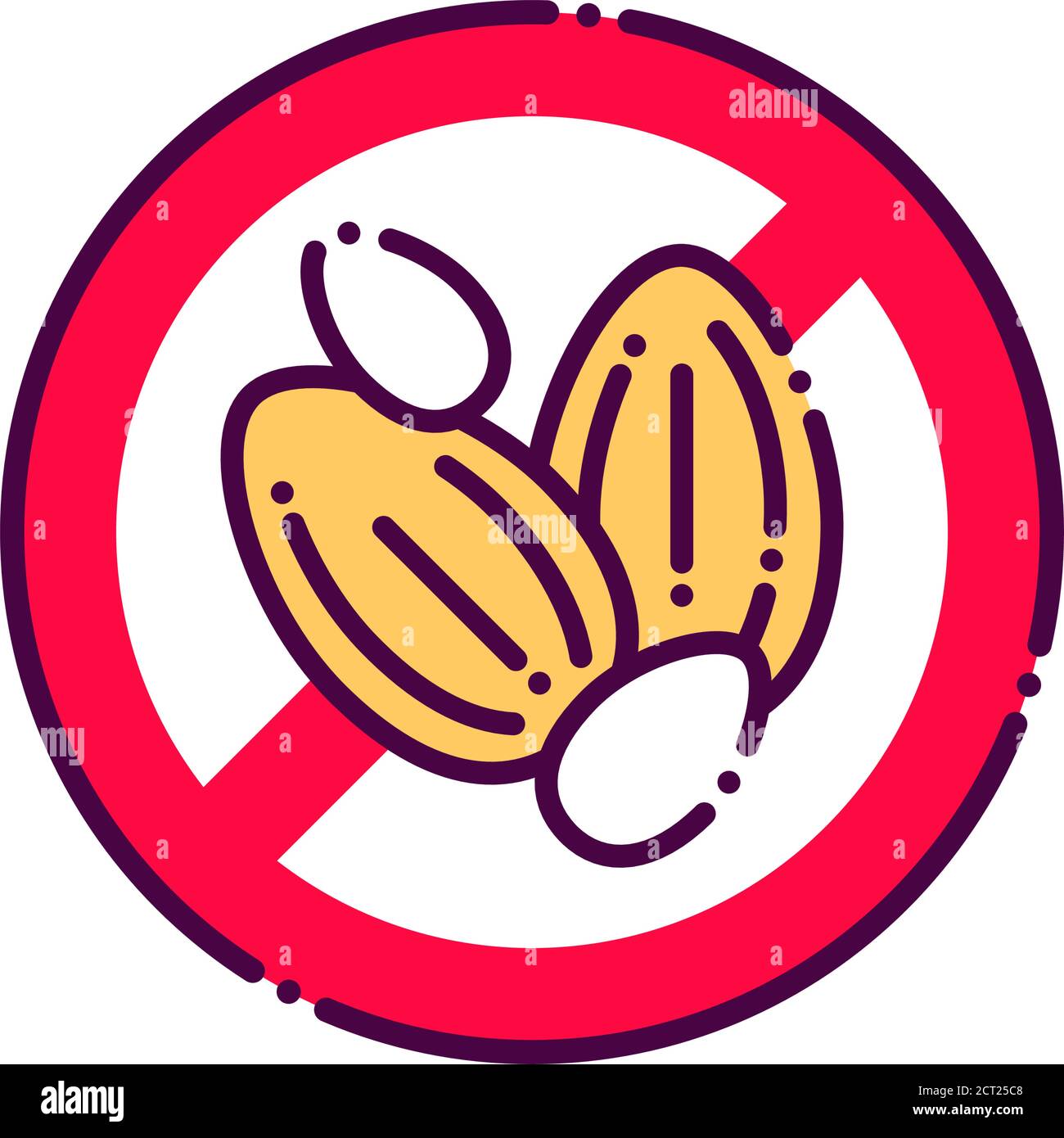 Seeds free line color icon. Allergenic ingredient. Food intolerance ...