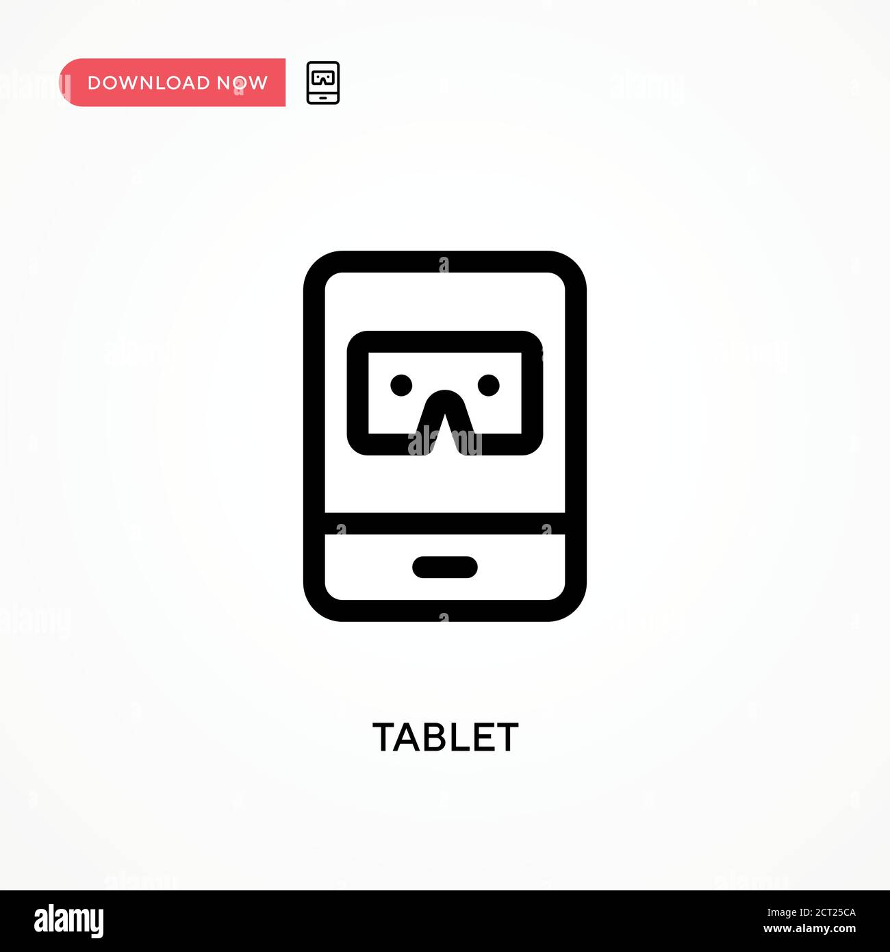 Tablet Simple vector icon. Modern, simple flat vector illustration for ...