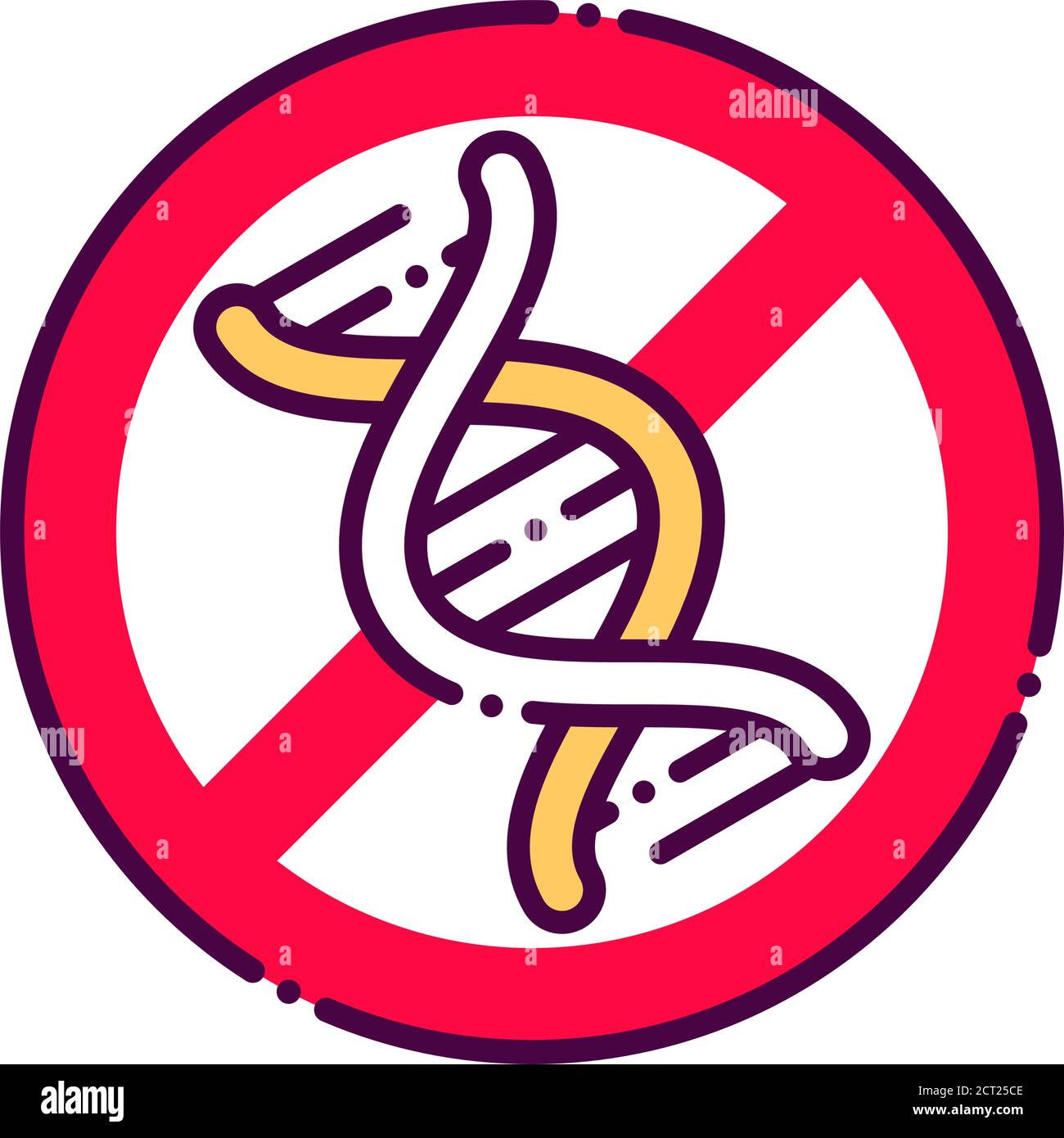 GMO allergy line color icon. Allergic reaction. Chemical intolerance ...
