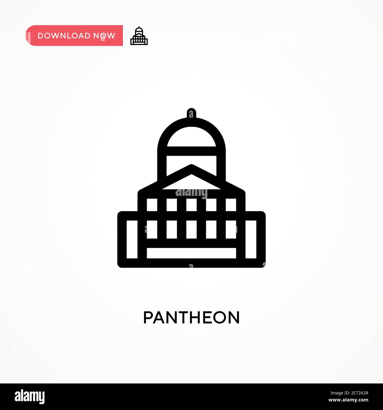 Pantheon Simple vector icon. Modern, simple flat vector illustration ...