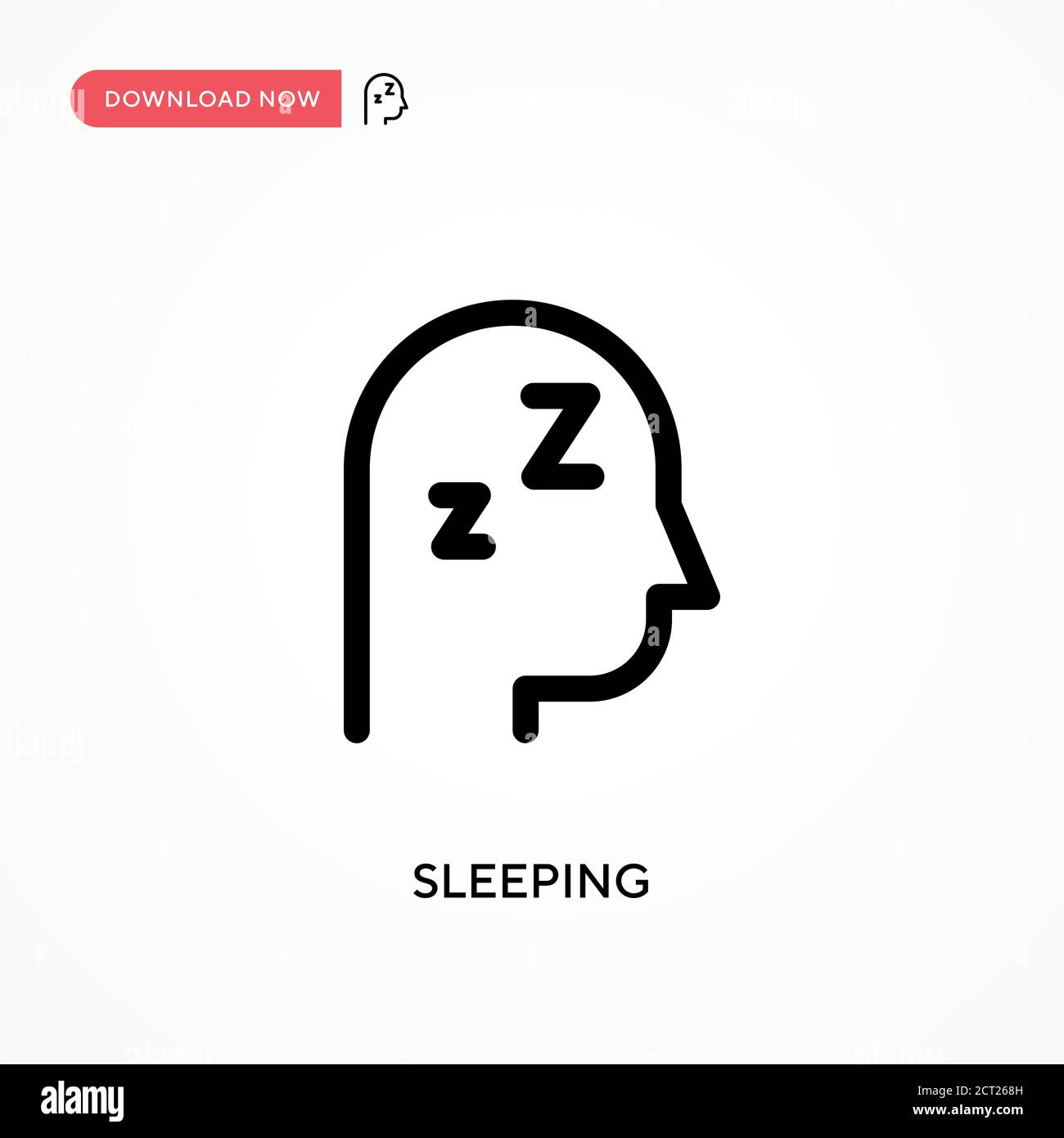 Sleeping Simple vector icon. Modern, simple flat vector illustration ...