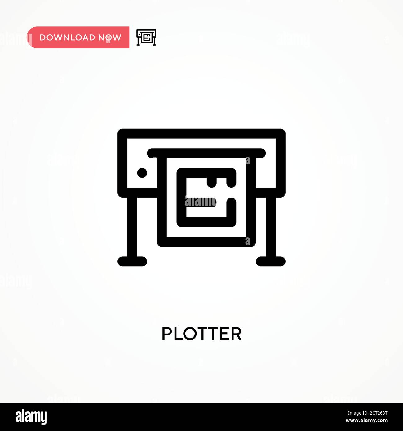 Plotter Simple vector icon. Modern, simple flat vector illustration for ...