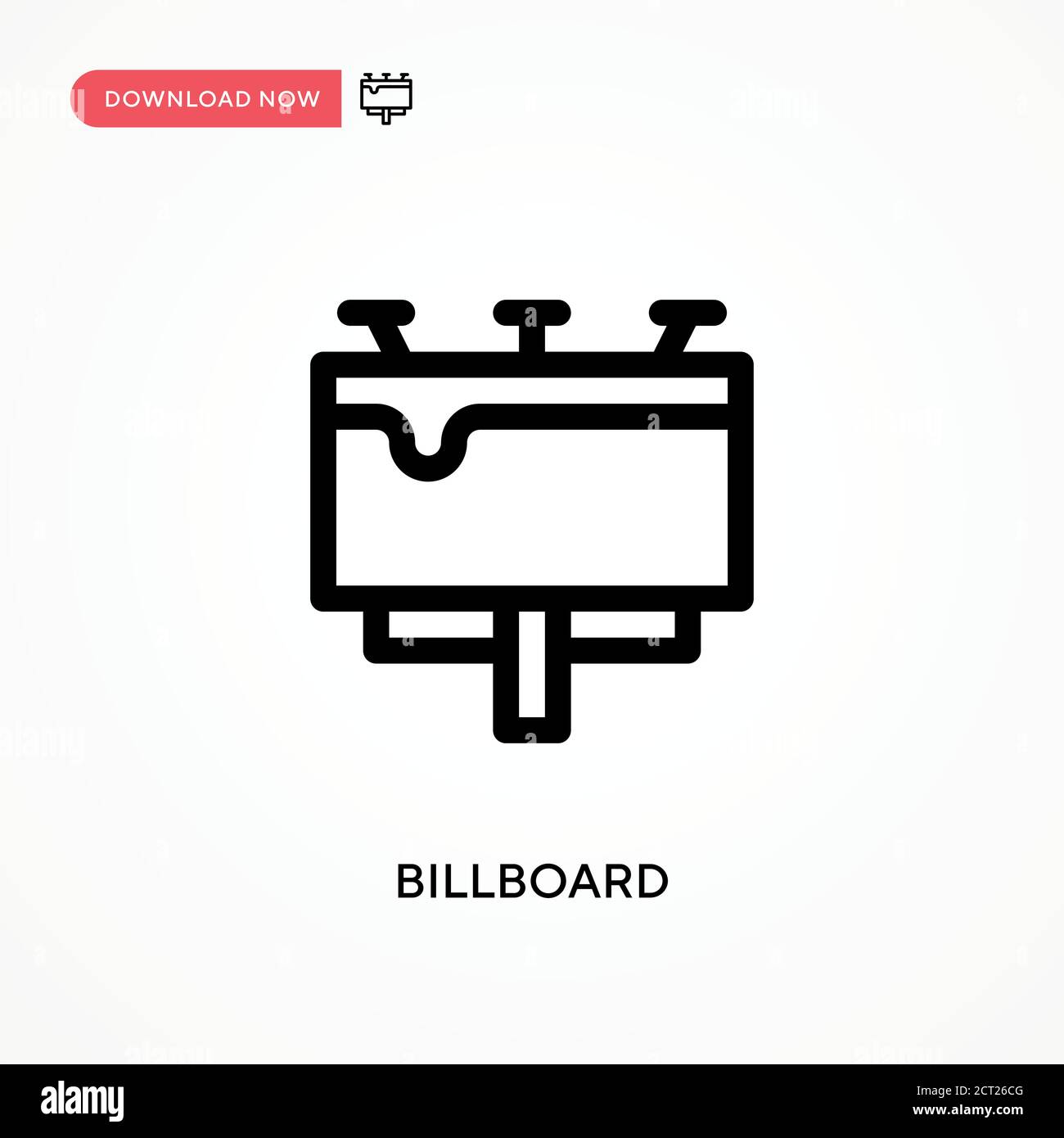 Billboard Simple vector icon. Modern, simple flat vector illustration ...