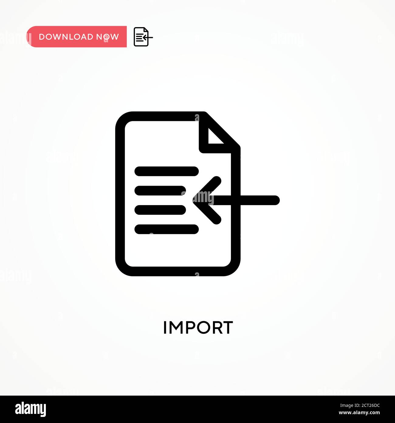 Import Simple vector icon. Modern, simple flat vector illustration for ...