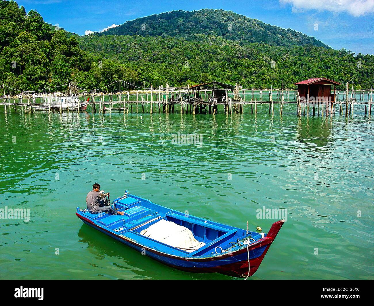 Penang, Malaysia skyline and seaside Stock Photo - Alamy