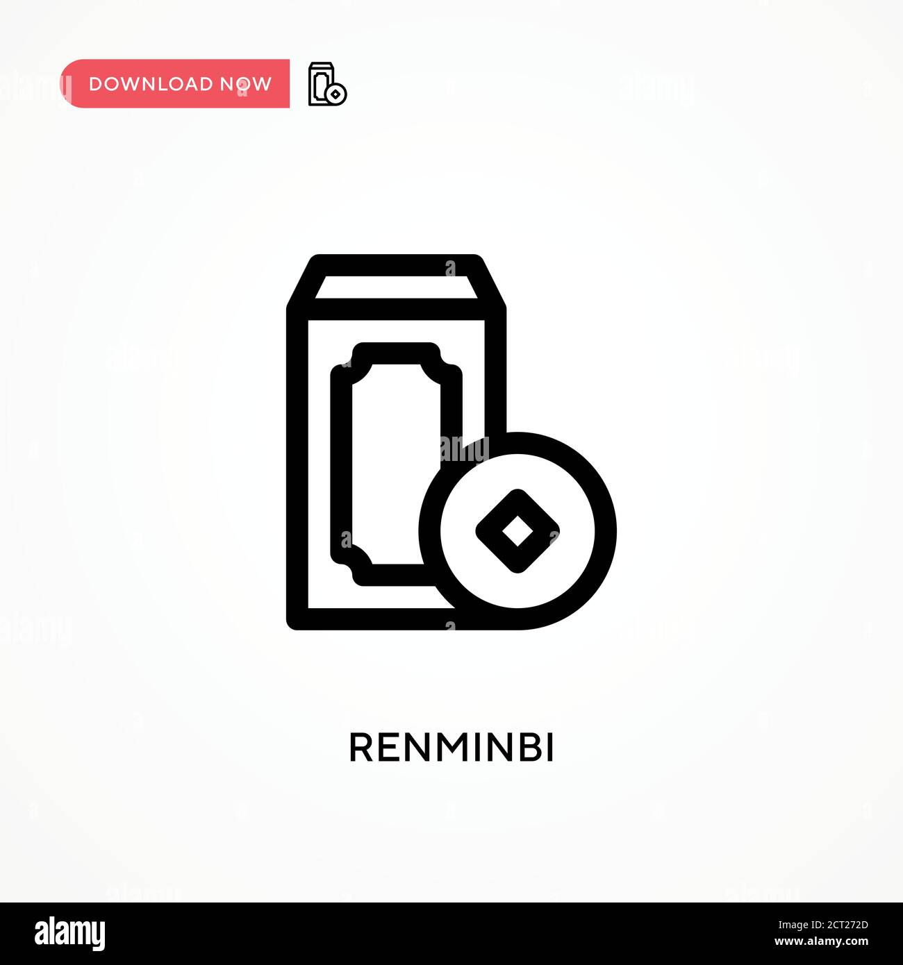 Renminbi Simple vector icon. Modern, simple flat vector illustration ...