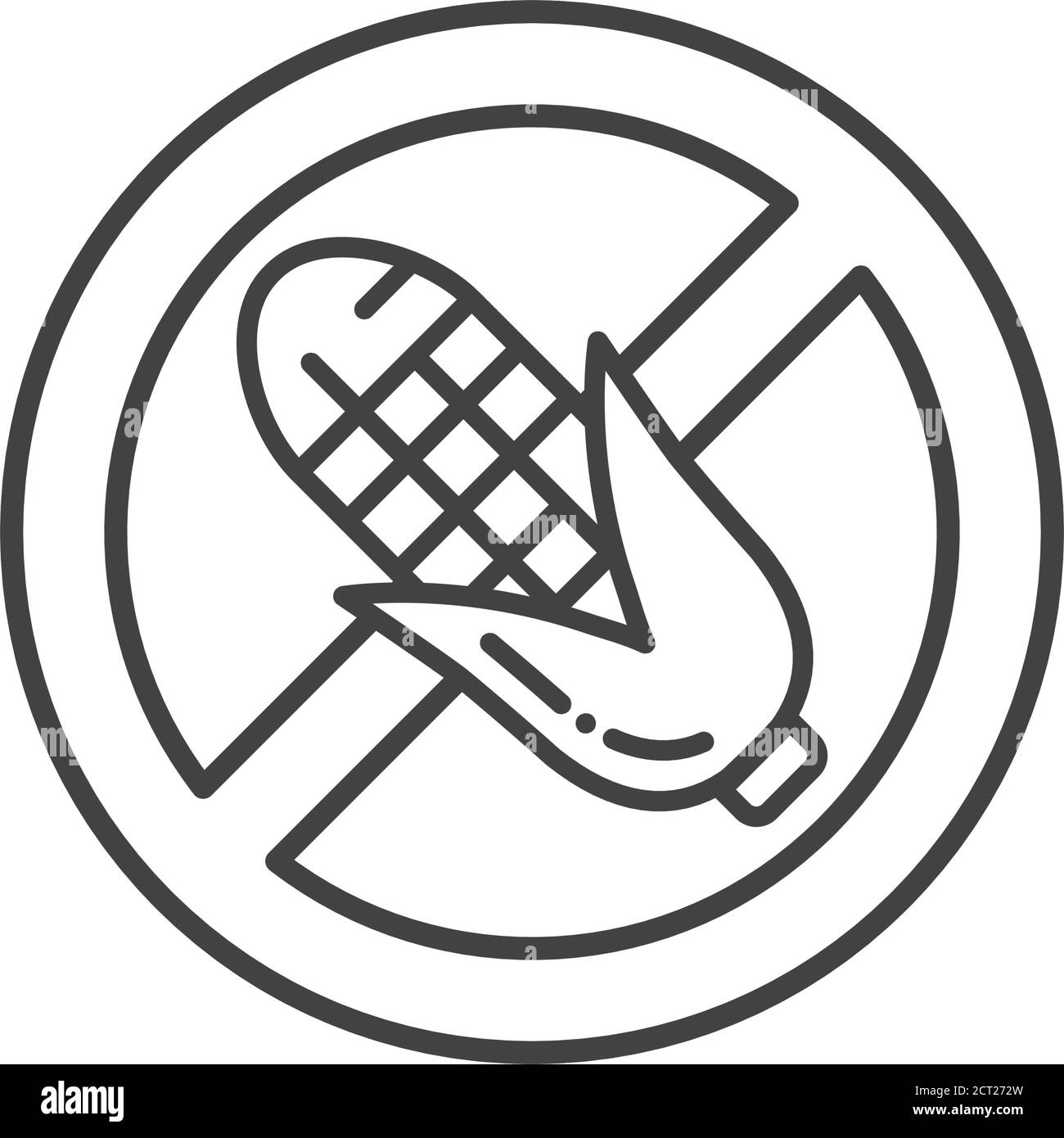 Corn free line color icon. Allergenic ingredient. Food intolerance ...