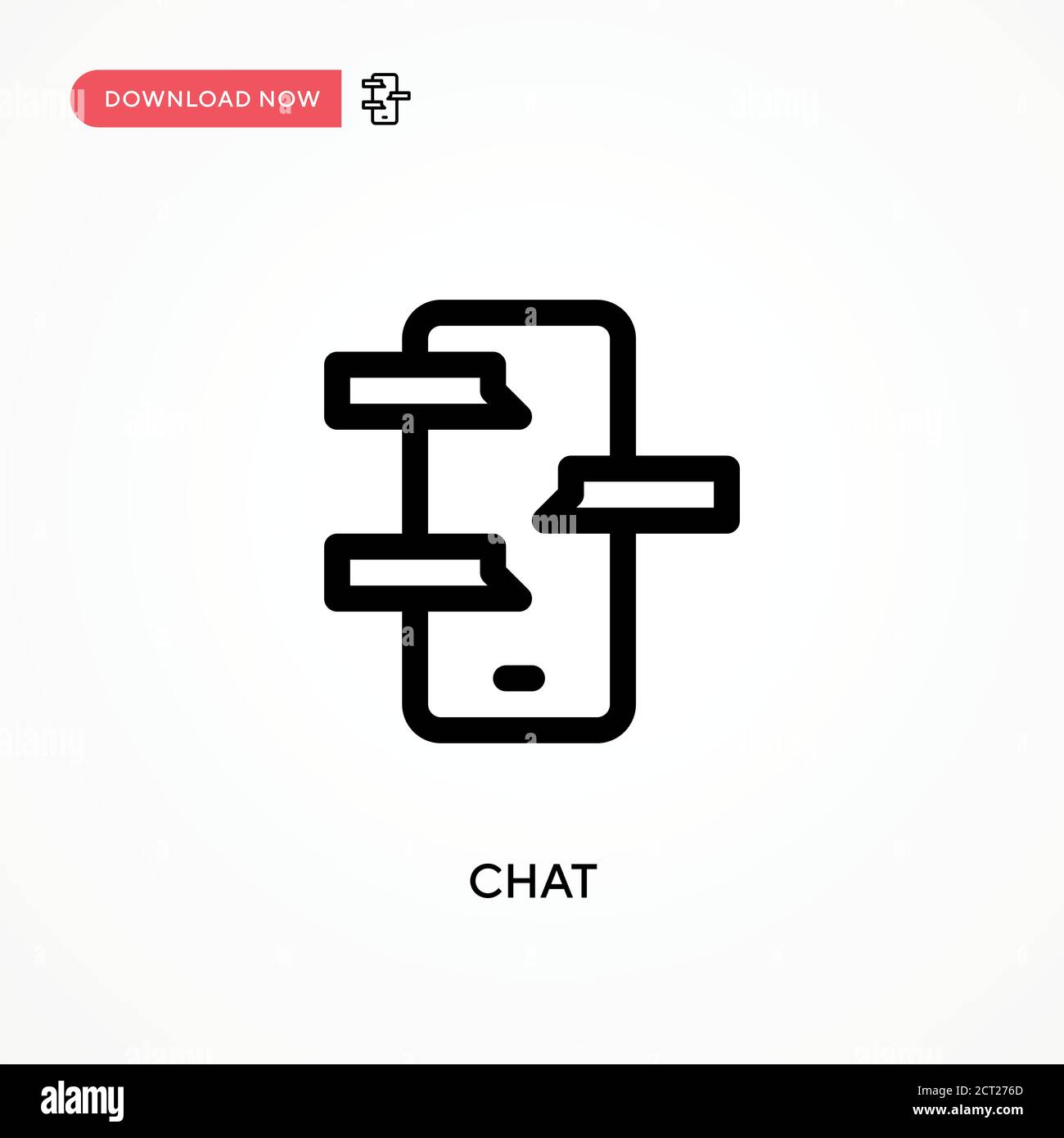 Chat Simple vector icon. Modern, simple flat vector illustration for ...