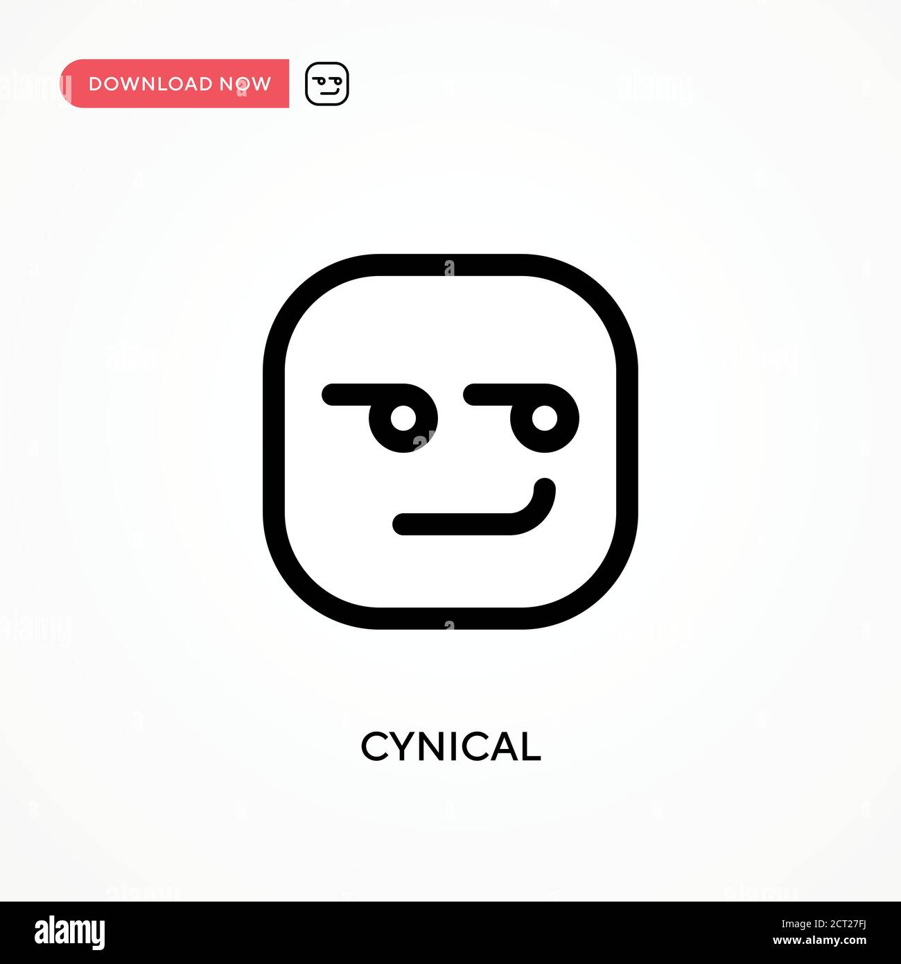 Cynical Simple vector icon. Modern, simple flat vector illustration for ...