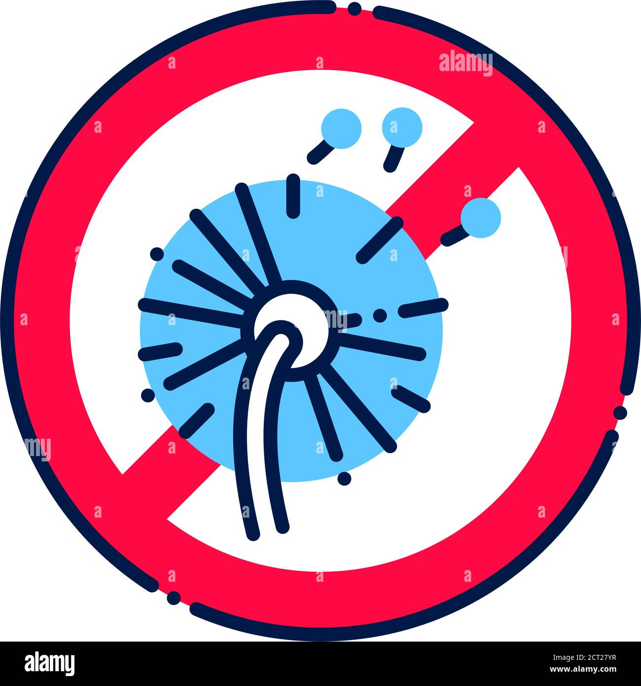 Pollen allergy line color icon. Seasonal disease. Sign for web page ...