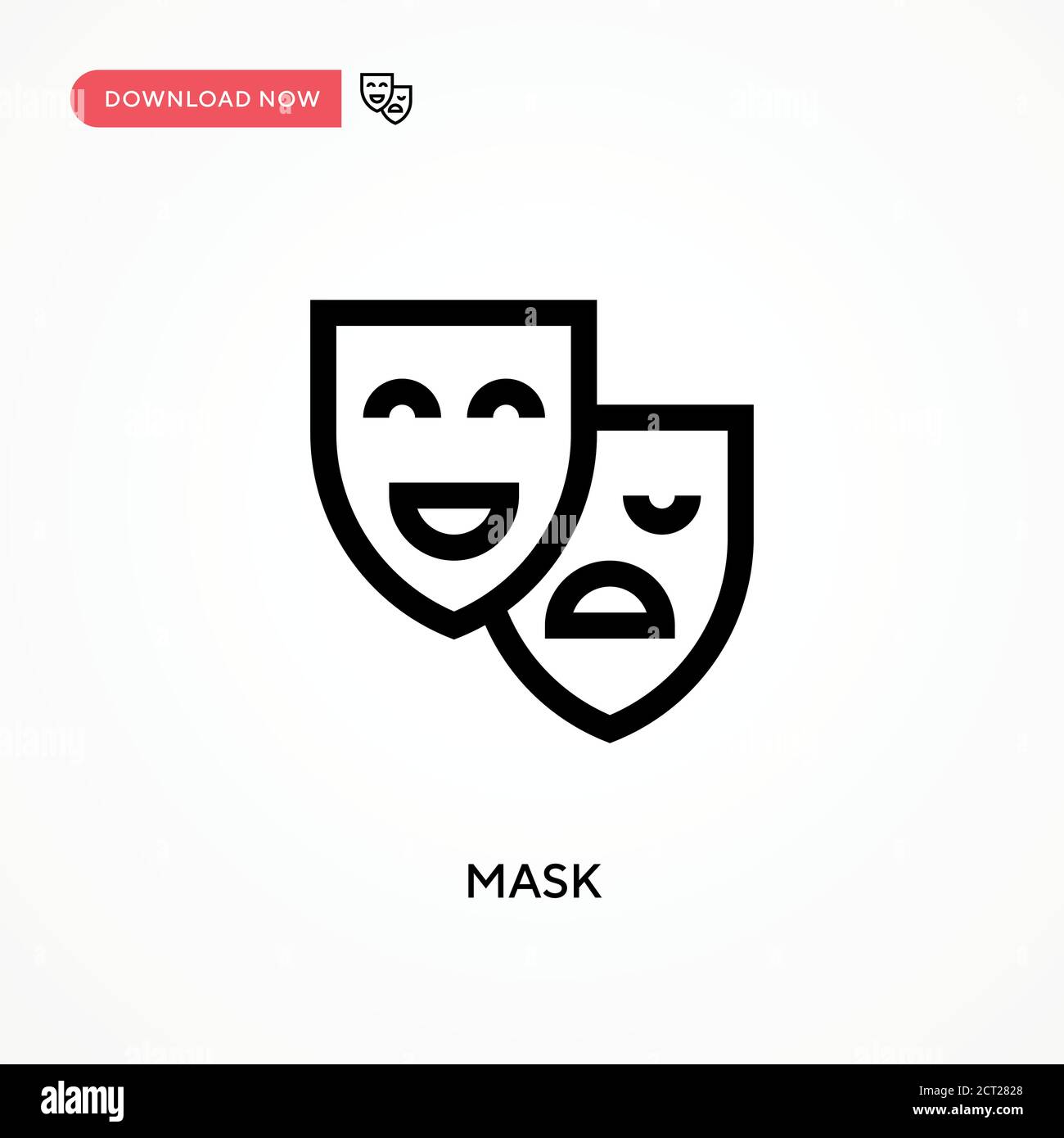 Mask Simple vector icon. Modern, simple flat vector illustration for ...