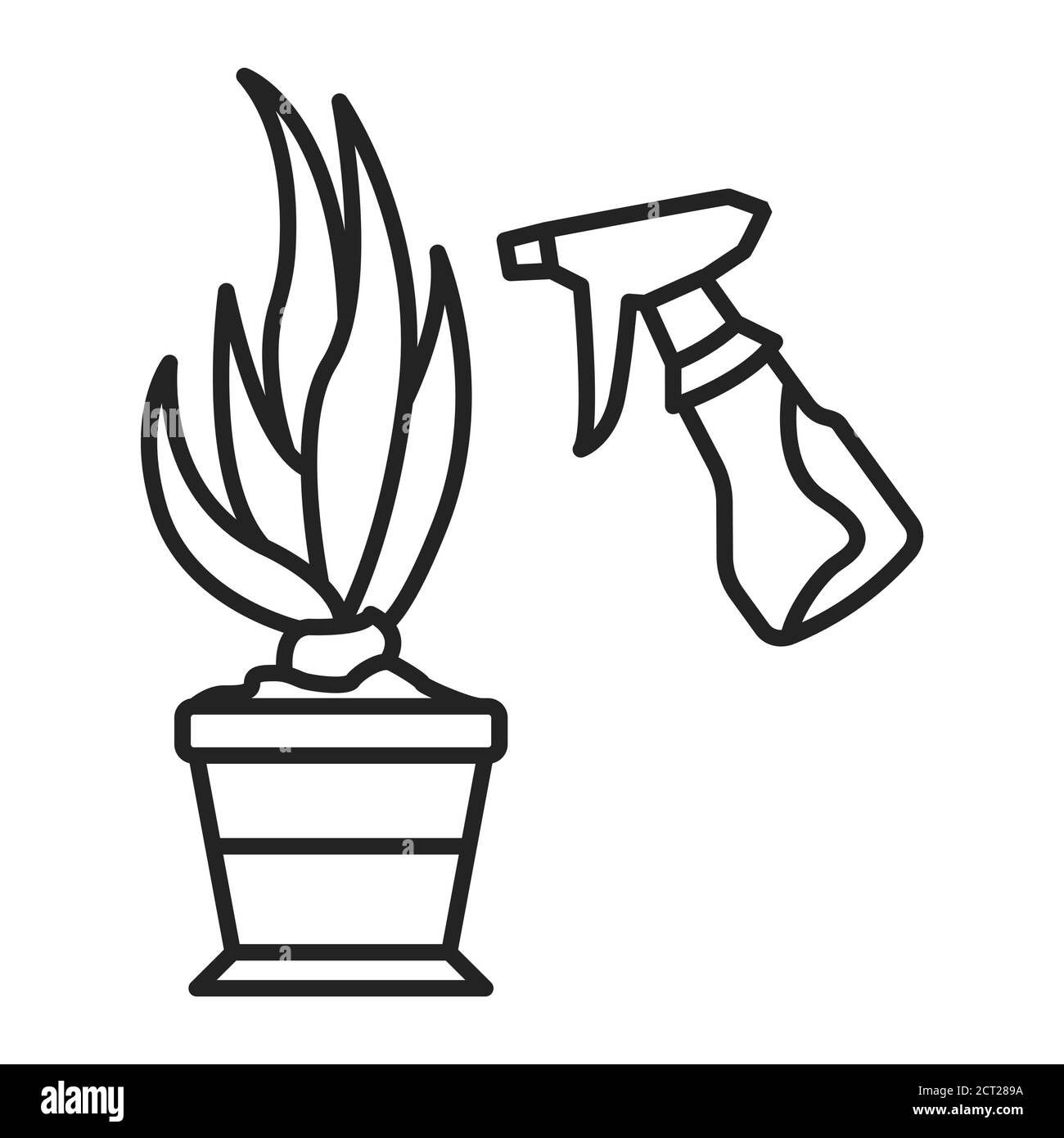 Washing and spraying black line icon. Pictogram for web page, mobile ...