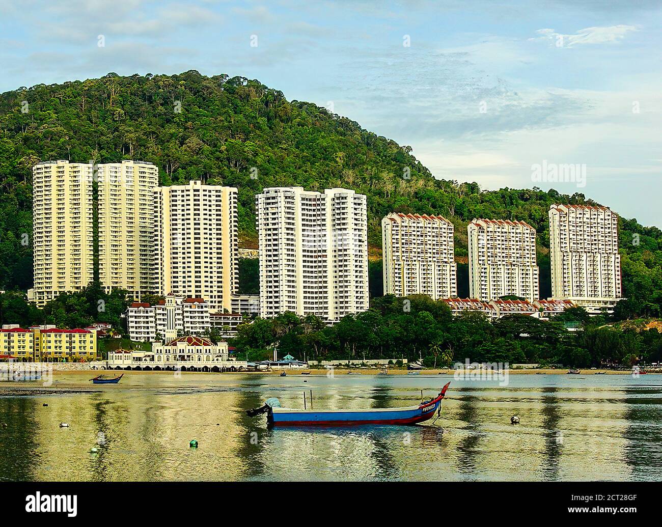 Penang, Malaysia skyline and seaside Stock Photo - Alamy