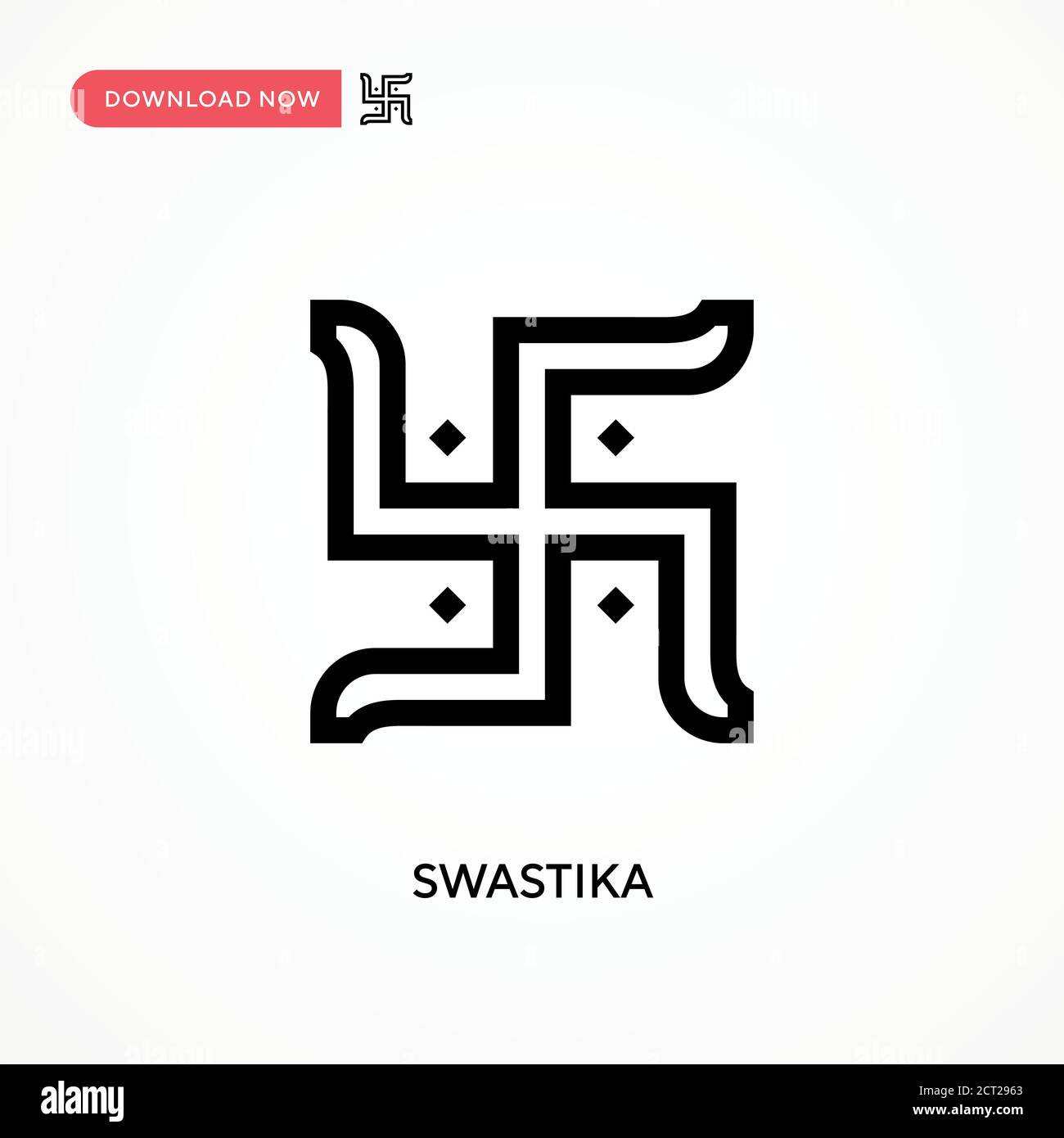 Swastika Simple vector icon. Modern, simple flat vector illustration for web site or mobile app ...