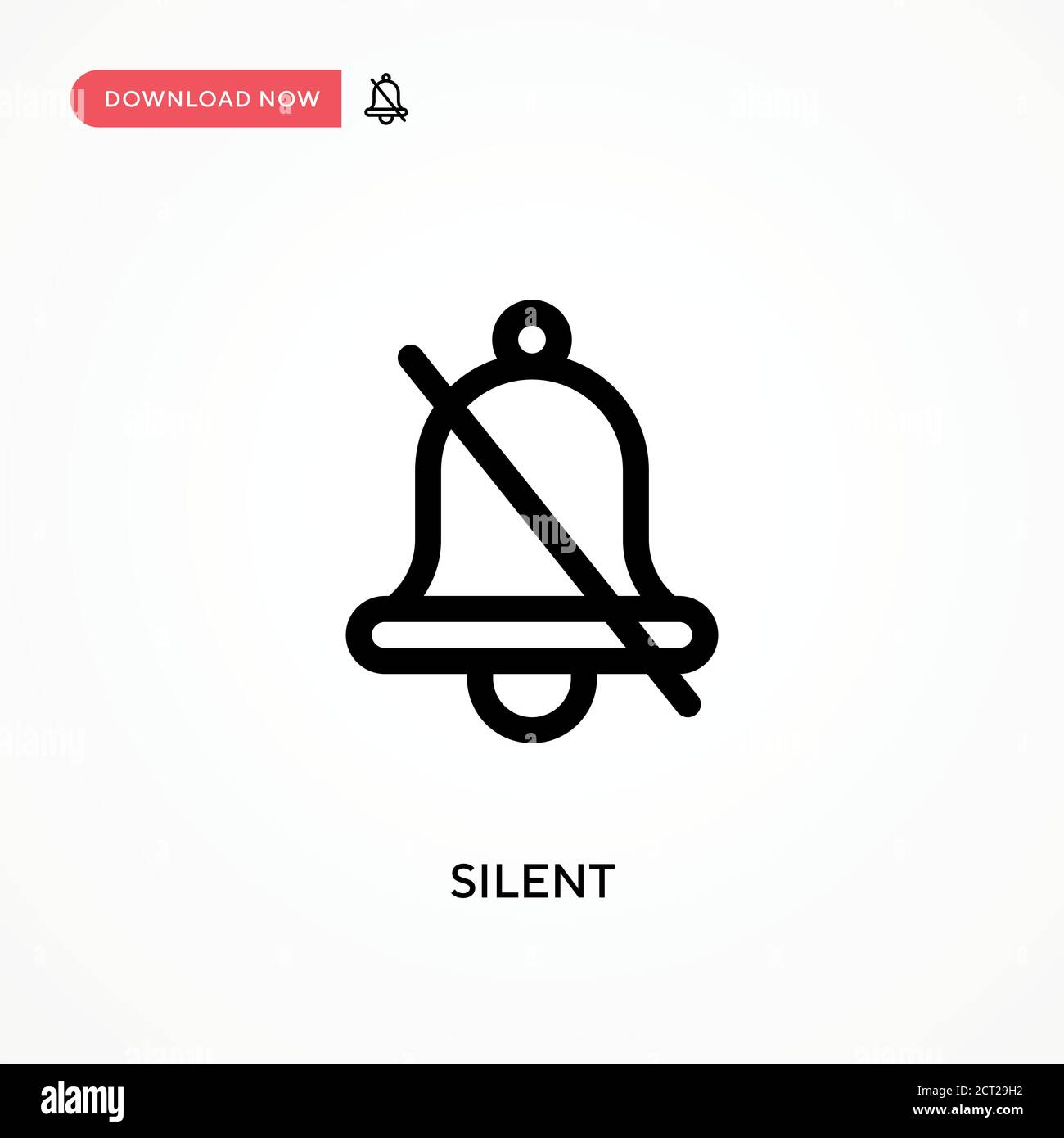 Silent Simple vector icon. Modern, simple flat vector illustration for ...