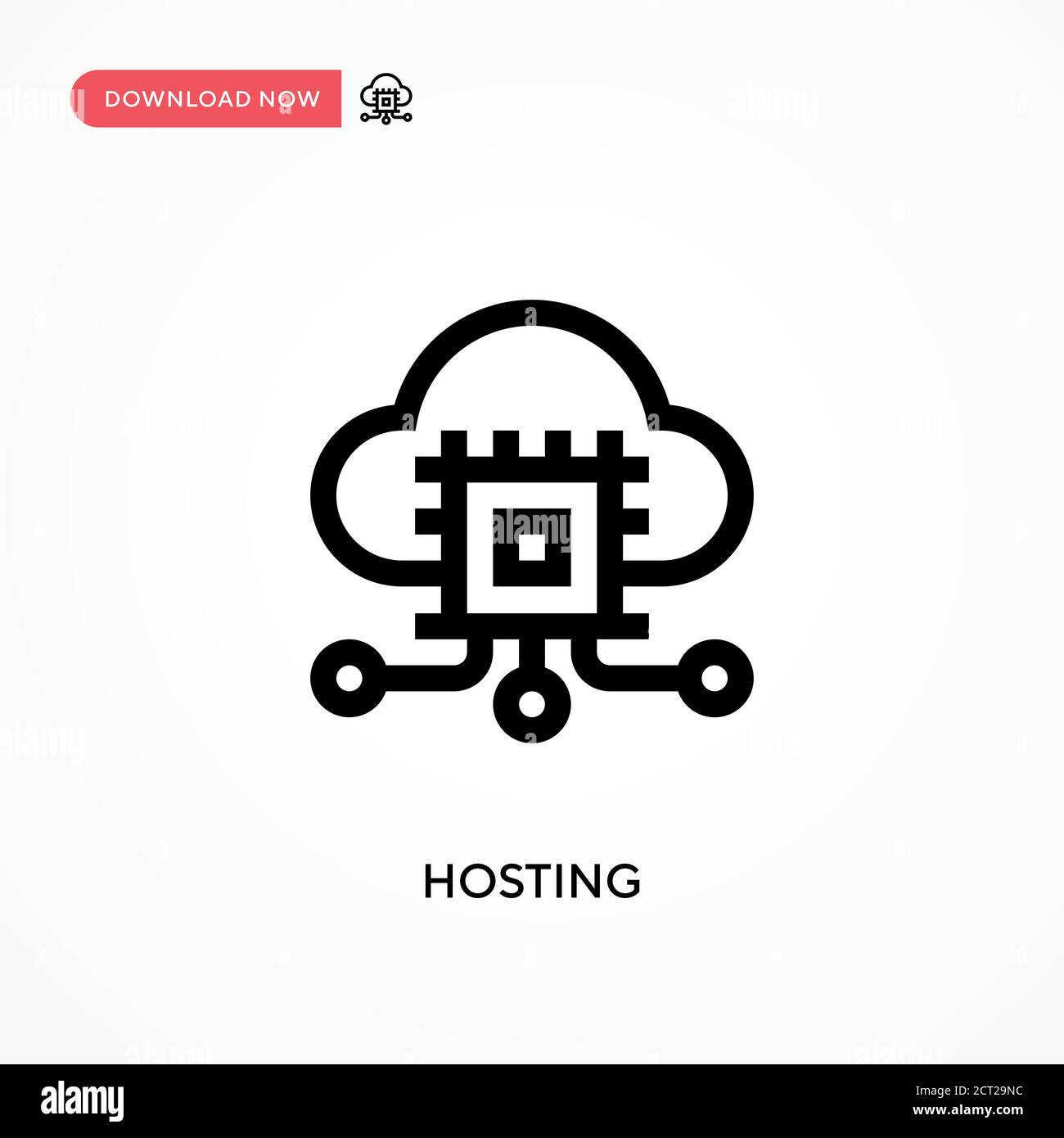 Hosting Simple vector icon. Modern, simple flat vector illustration for ...